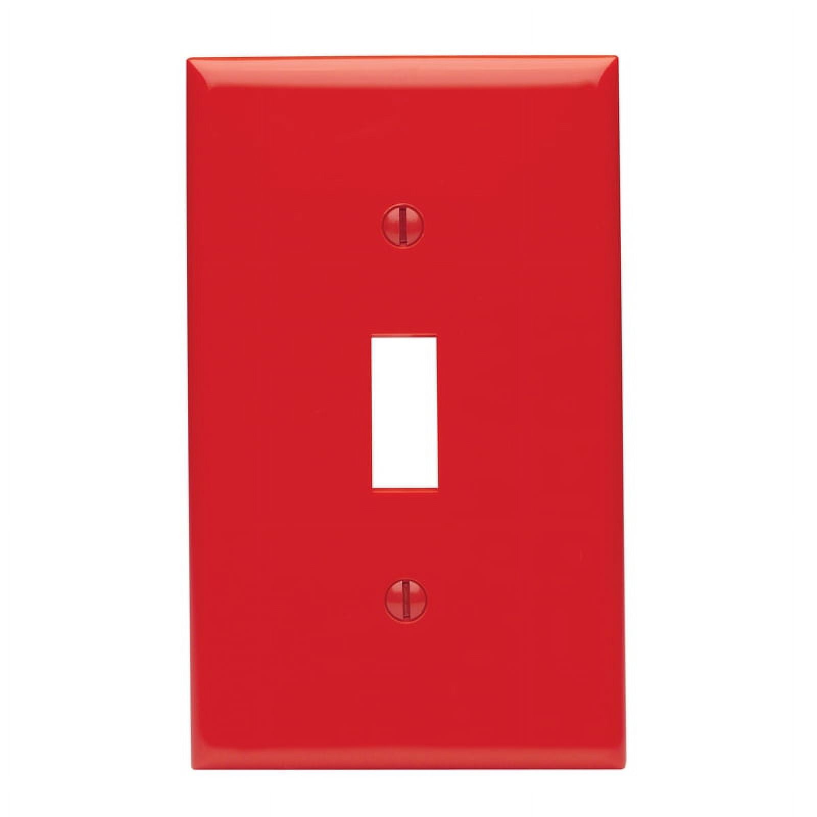 Leviton Red 1 Gang Thermoplastic Nylon Toggle Wall Plate - Red ...