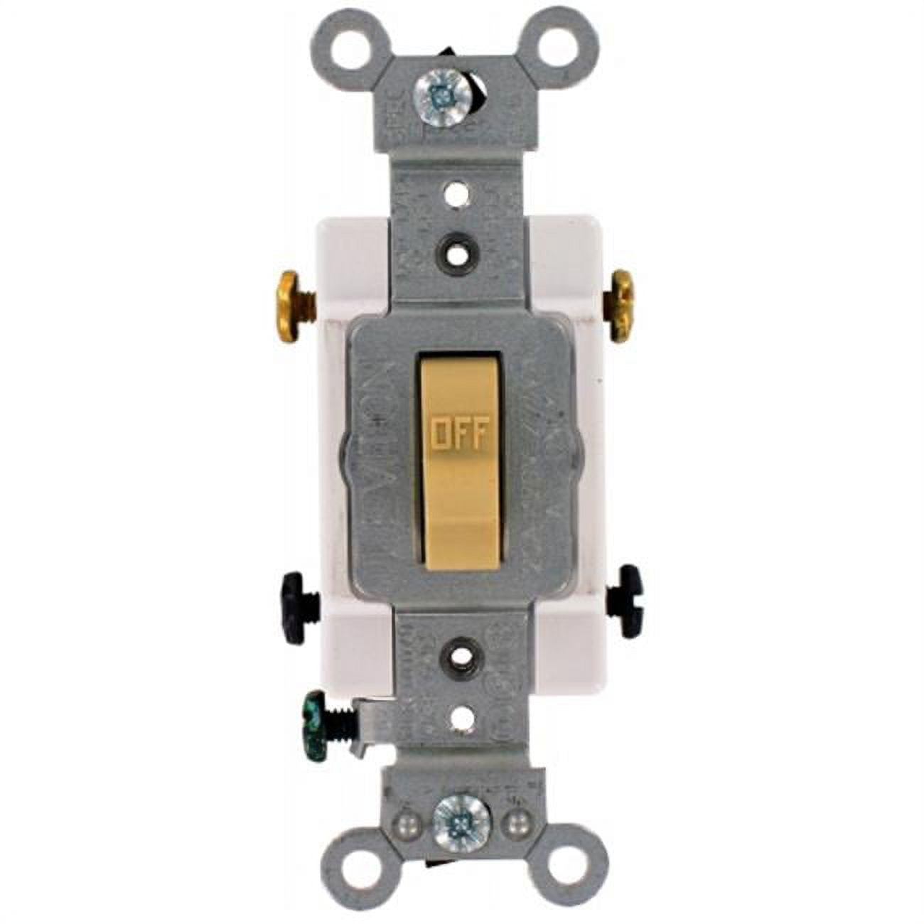 Leviton S03-CS220-2IS 20 Amp Ivory Commercial Grade AC Quiet Switch ...