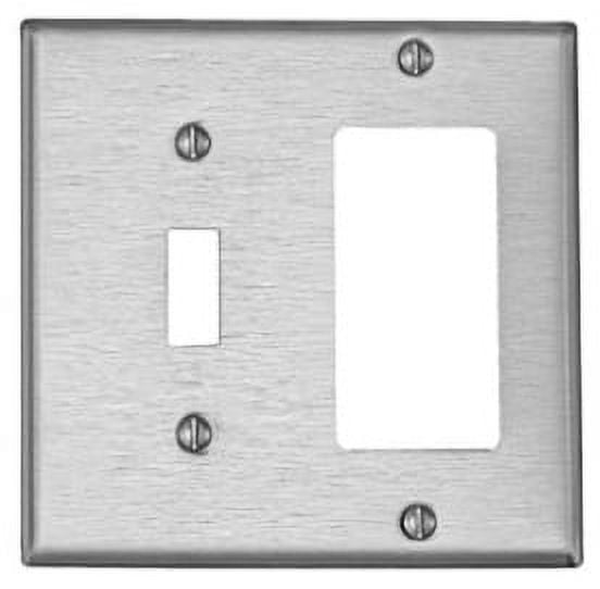Leviton S126 2-Gang 1-Toggle Decora/GFCI Device Combination Wallplate ...