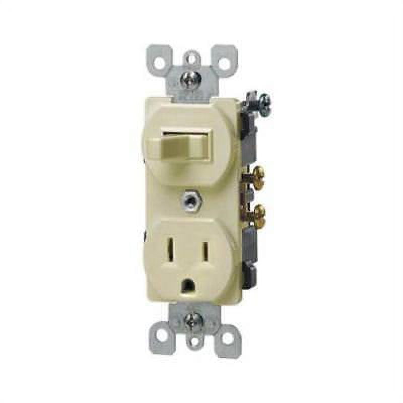 Leviton Single Pole Switch and Grounding Receptacle, Ivory - Walmart.com