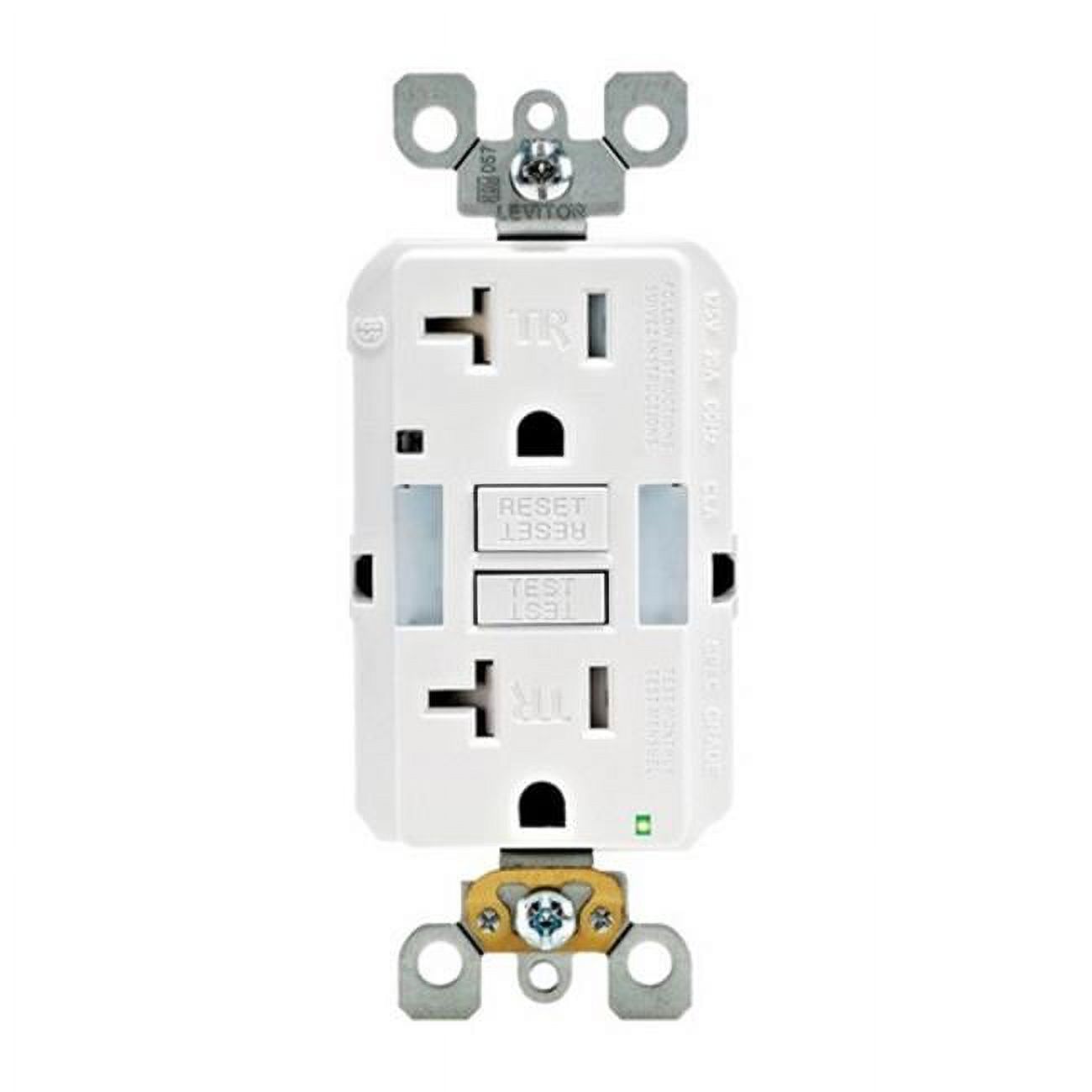Leviton SmartLockPro Self-Test 20A White Tamper Resistant 5-20R GFCI ...