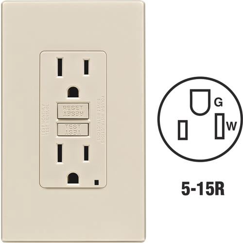 Leviton SmartLockPro Self-Test GFCI Outlet With Screwless Wall Plate ...