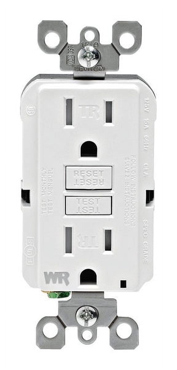 Leviton SmartlockPro 15 amps 125 V Duplex White GFCI Outlet 5-15R 1 pk ...