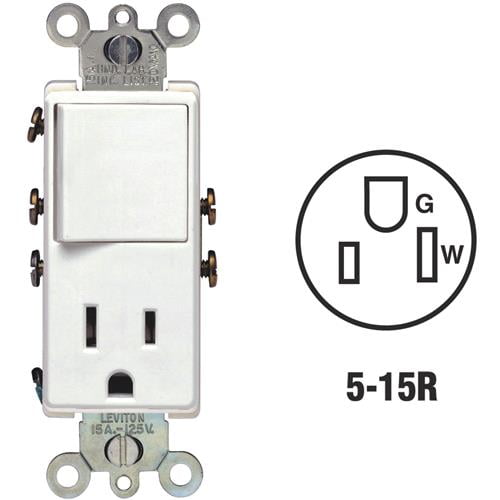 Leviton Switch & Outlet Combination SWITCH/OUTLET, Each - Walmart.com