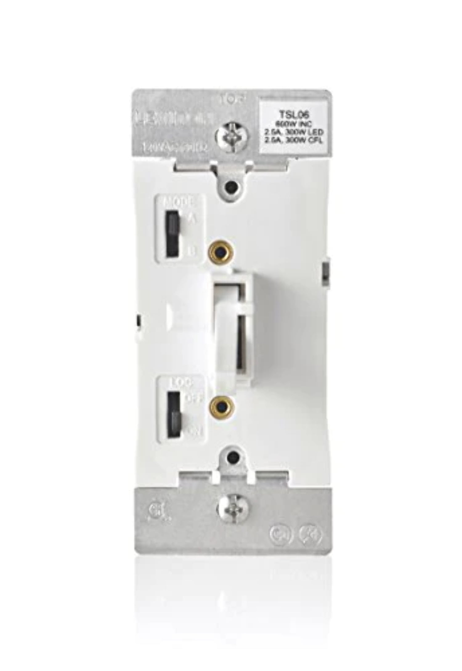 Leviton TSL06-1LW Toggle Slide Universal Dimmer, 300W Dimmable LED ...