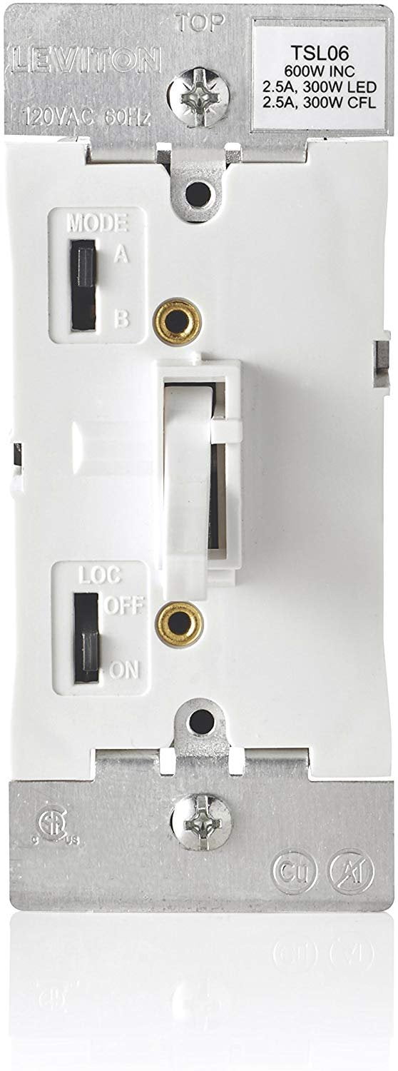 Leviton Toggle Slide Dimmer Switch for Dimmable LED, Halogen and ...