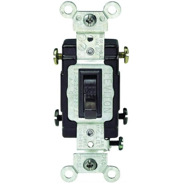 Leviton Toggle Switch Double Pole 20 Amp Brown Csa Boxed - Walmart.com