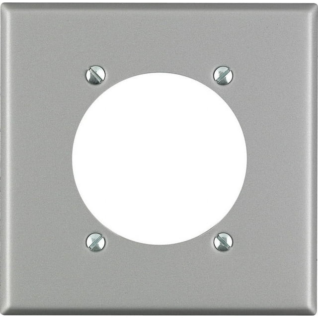 Leviton Two Gang Power Outlet Receptacle Wallplate 002-OS701-GY ...