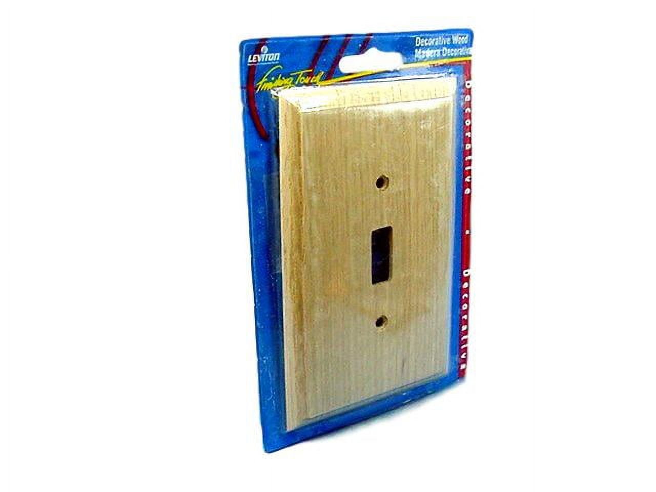 Leviton Unfinished Wood Toggle Switch Cover 1-Gang Wallplate 89201-UNF ...