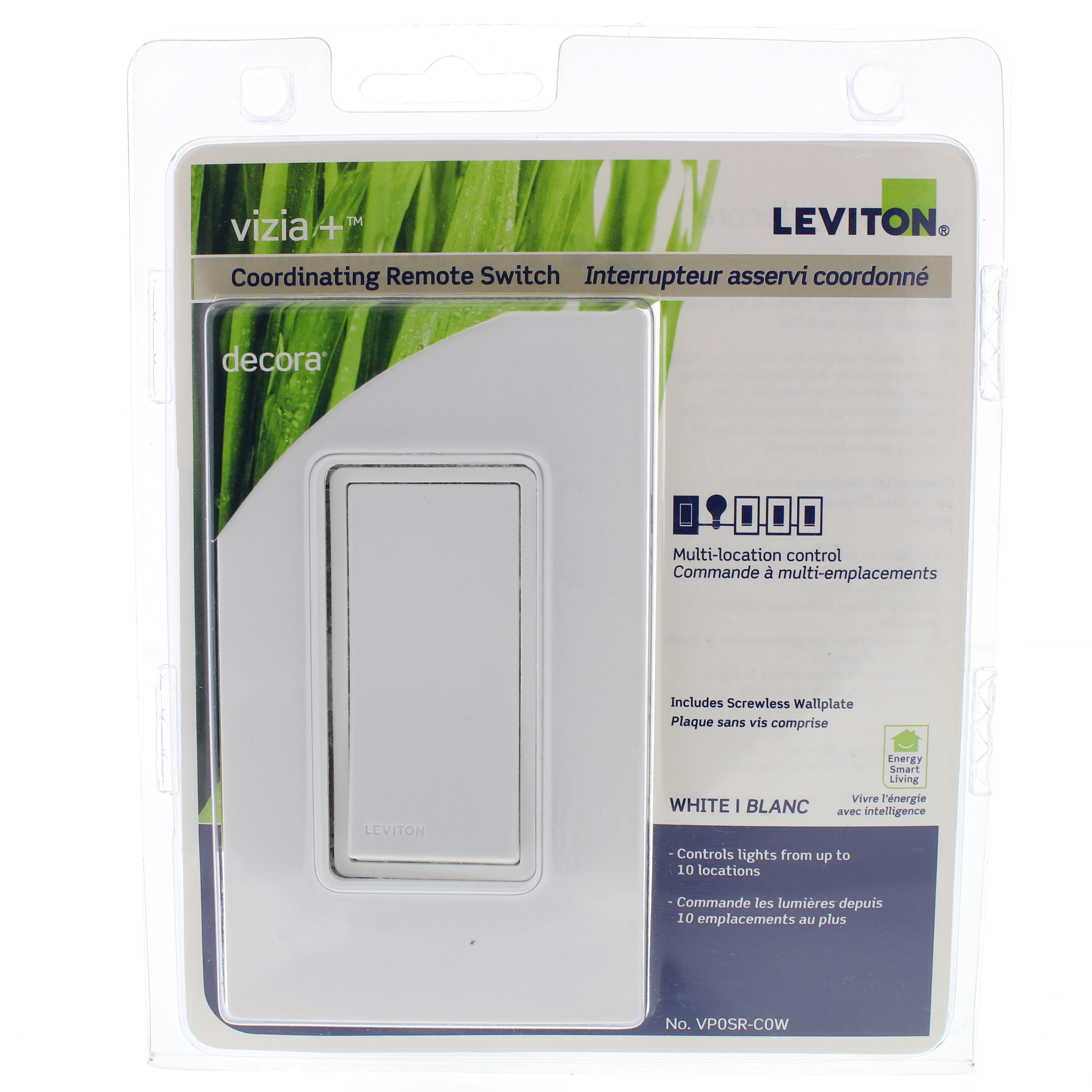 Leviton VP0SR-C0W White Coordinating Remote Light Fan Switch Multi ...