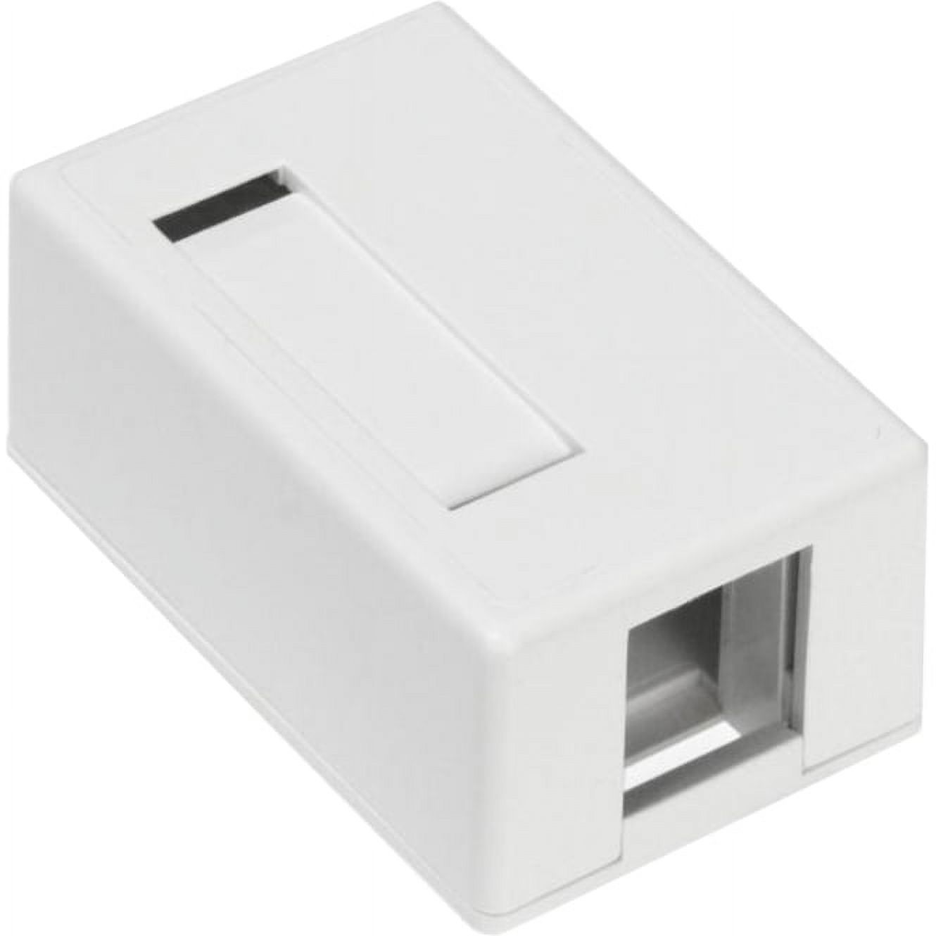 Leviton 41089-1WP QuickPort Surface Mount Housing, 1-Port, White ...