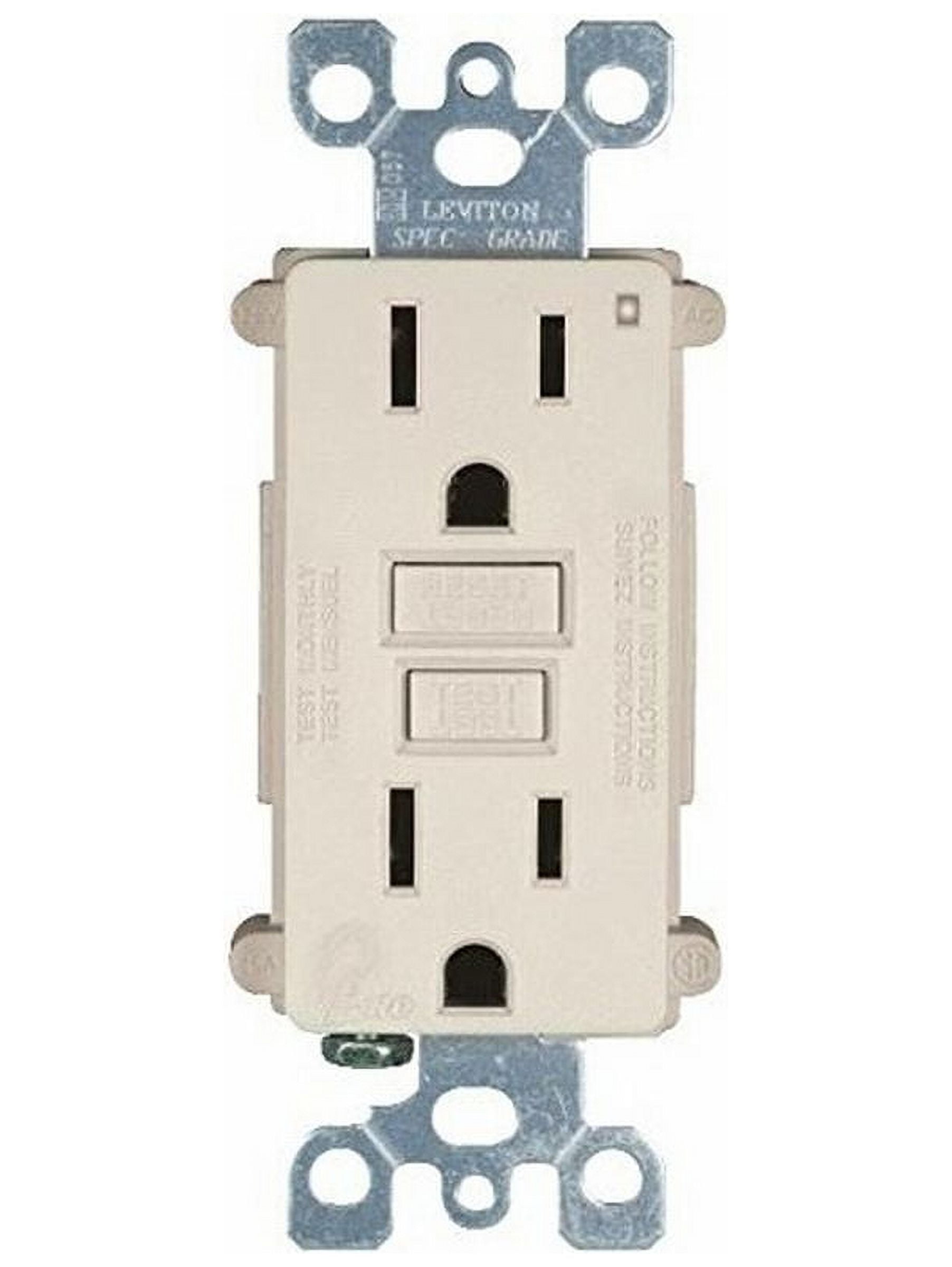 Leviton X7599-3T Duplex GFCI Receptacle, Outlet, 15-Amp, 125-Volt ...