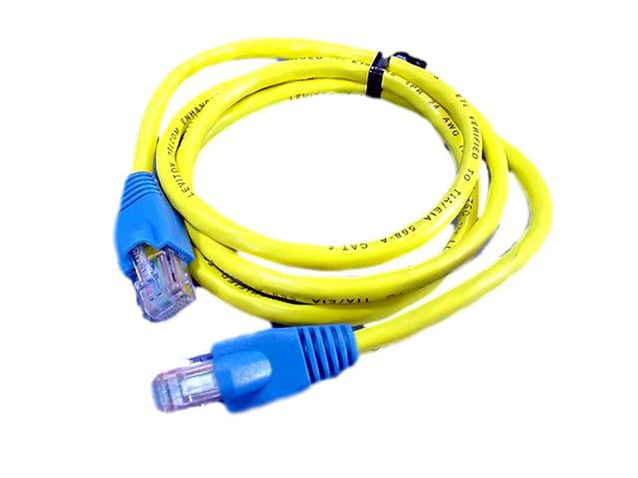 Leviton Yellow Cat 5 3 ft Ethernet LAN Patch Cord Network Cable Cat5 ...