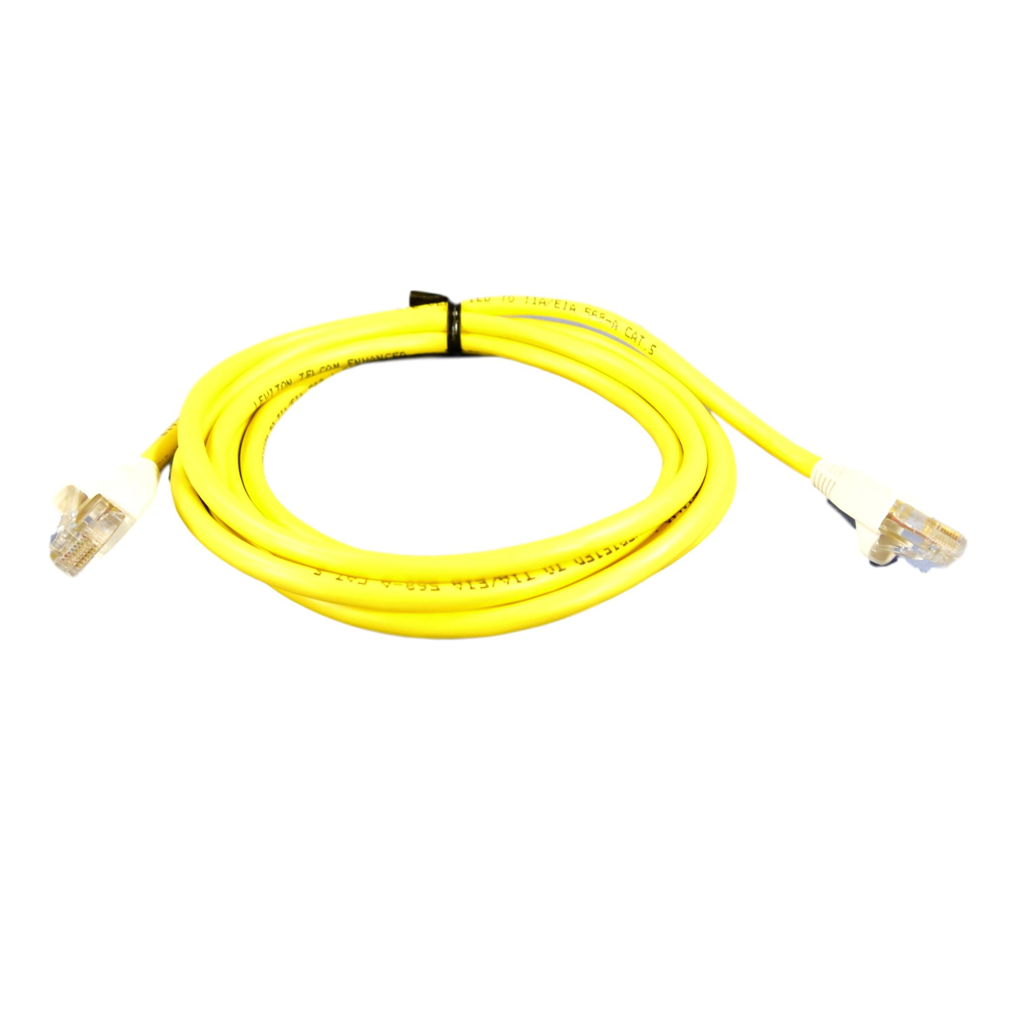Leviton Yellow Cat 5 7 ft Ethernet LAN Patch Cord Network Cable Cat5 ...