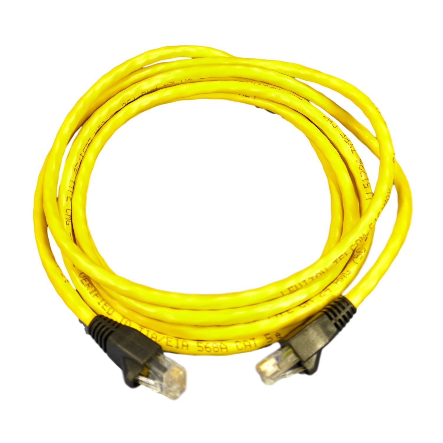 Leviton Yellow Cat 5e 7 ft Ethernet LAN Patch Cord Network Cable Booted ...