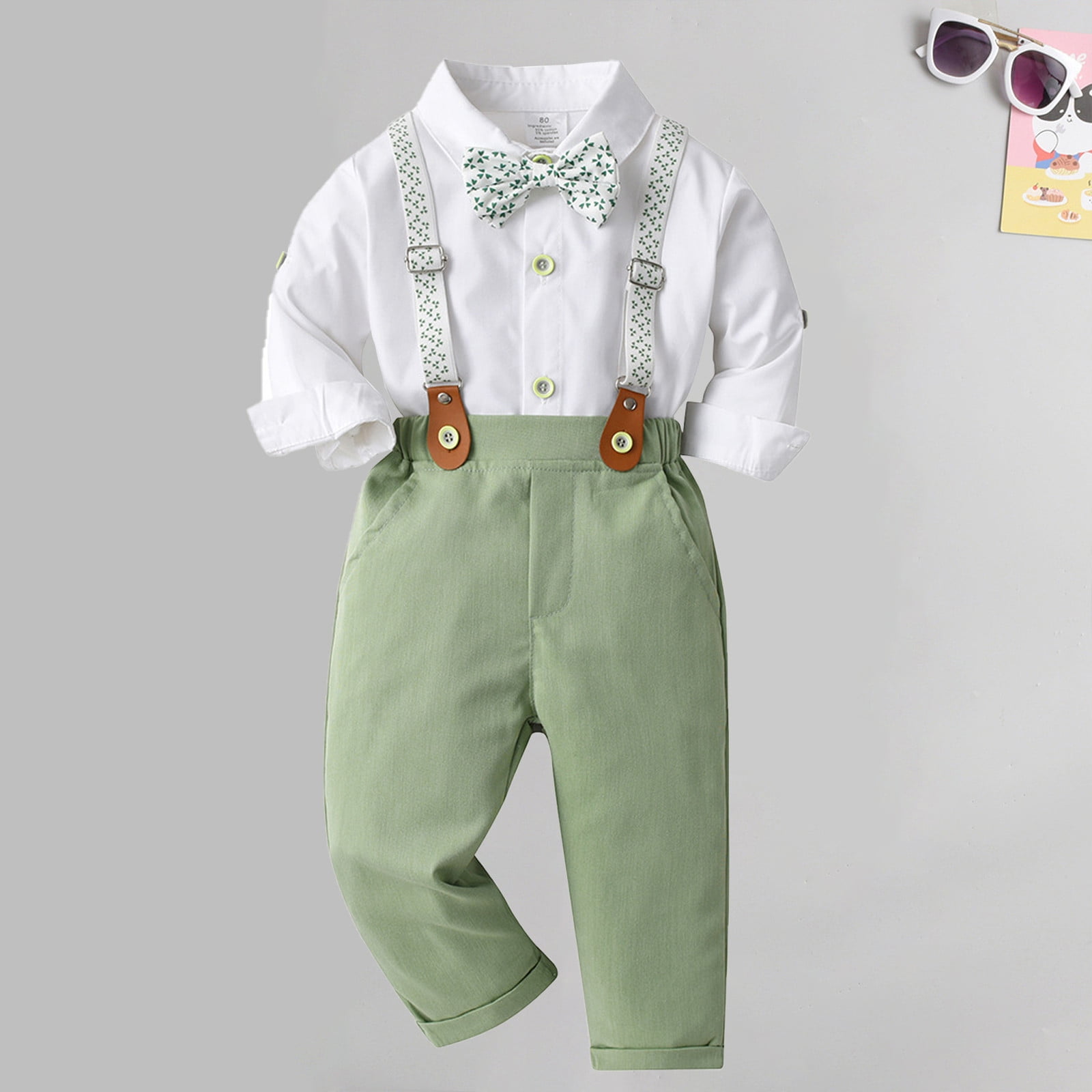 Levmjia Baby Boys Clothes Boys Outfits Shirts Sets Clearance Suspenders ...