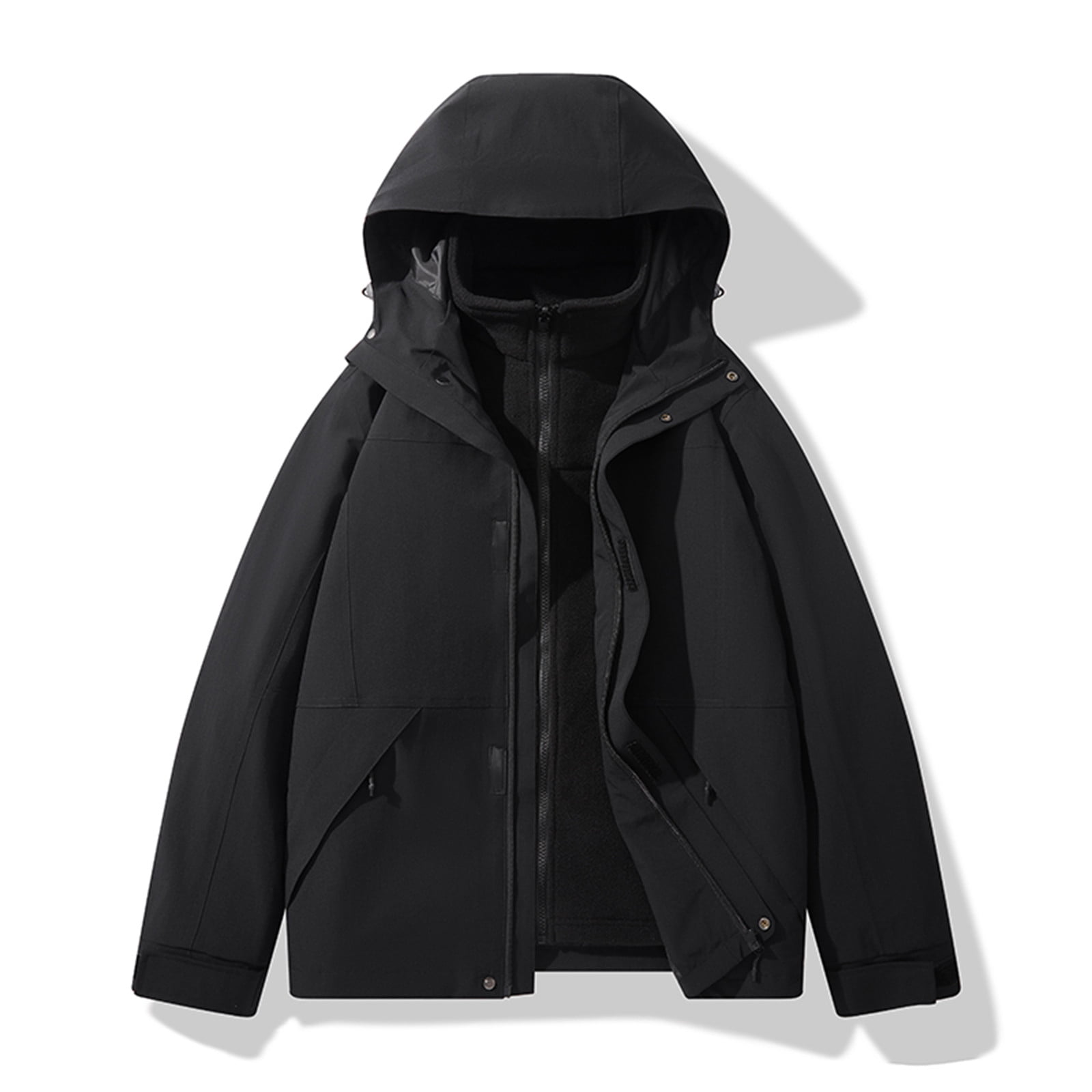 Levmjia Couple Matching 3-in-1 Detachable Jacket 100% Polyester Twill ...