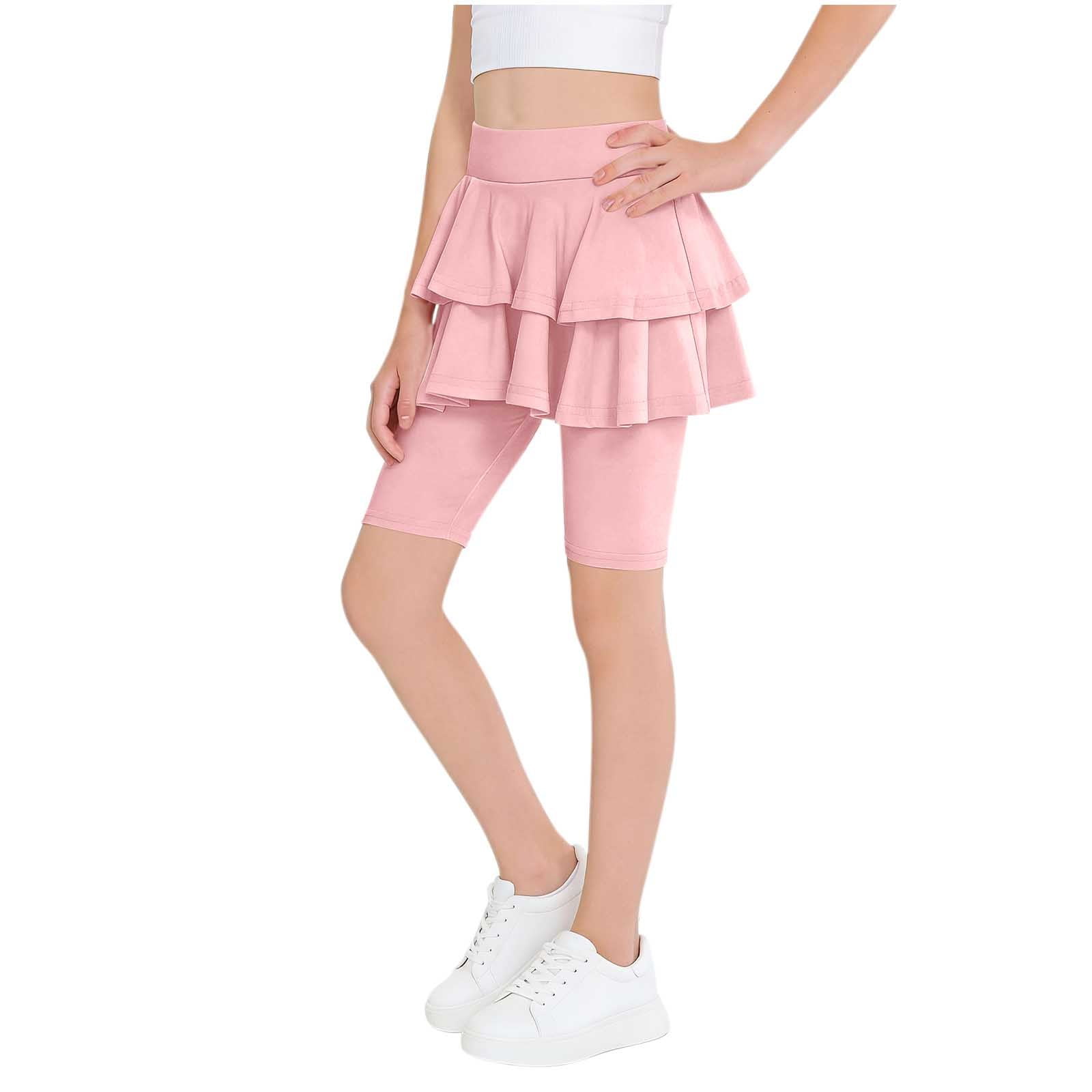Levmjia Girls 7 - 15 Years Yoga Pants Kids Fake Two - Piece Skirted ...