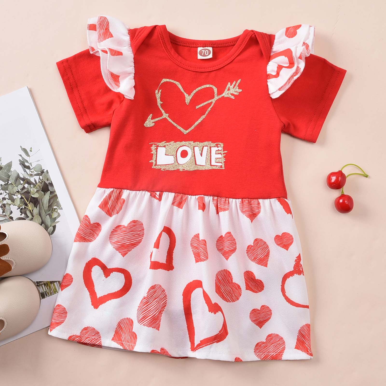 Levmjia Girls' Summer Floral Dress Kids 2024 Short Sleeve Square Neck ...