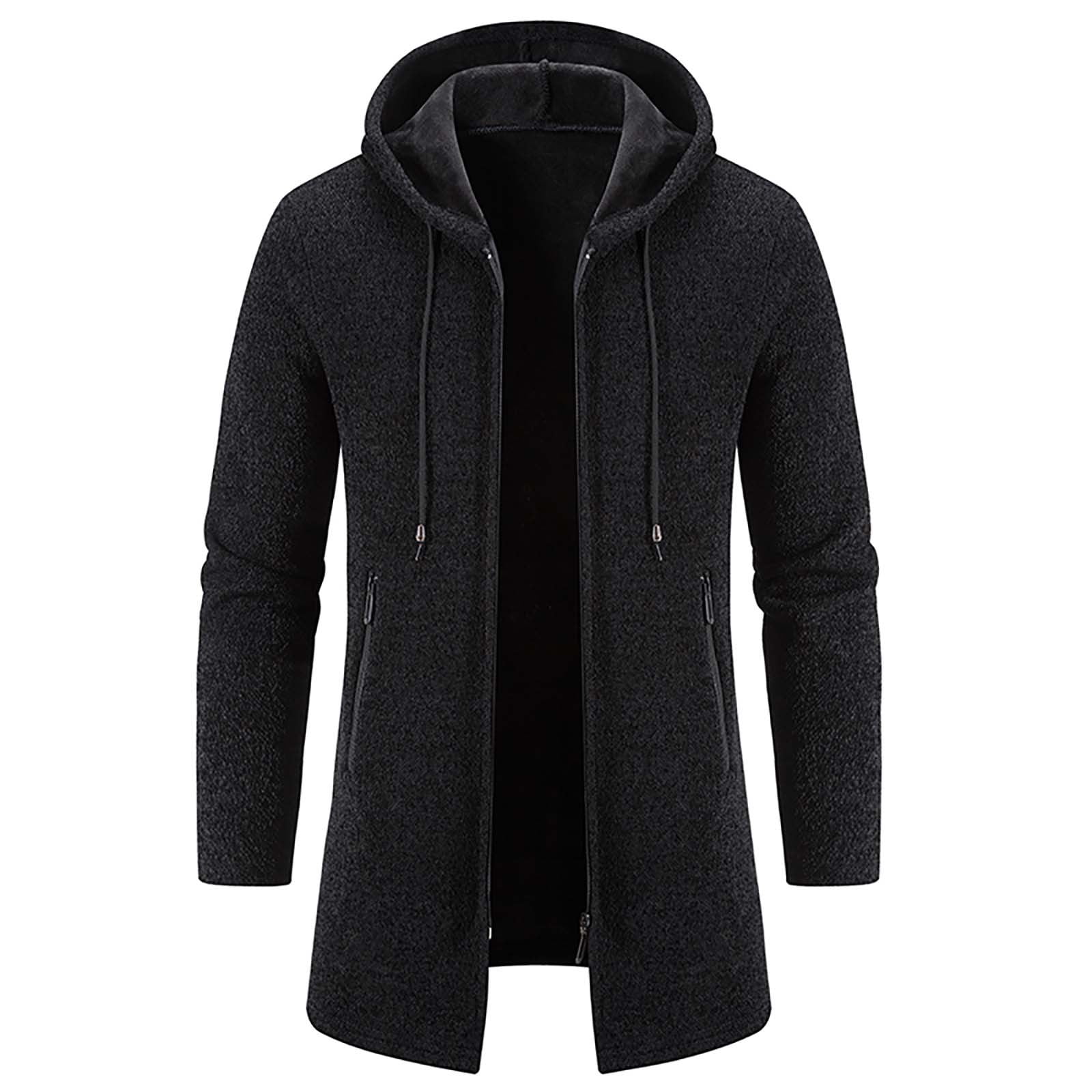 Levmjia Men's Winter Jacket Clearancr Coat Big and Tall Overcoat ...