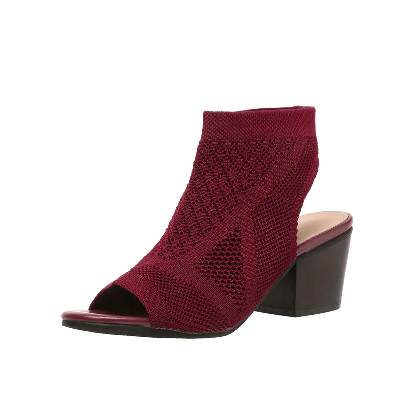 Levmjia Summer Sandals For Women Knit Slip-On Sandals Non-Slip Comfort ...