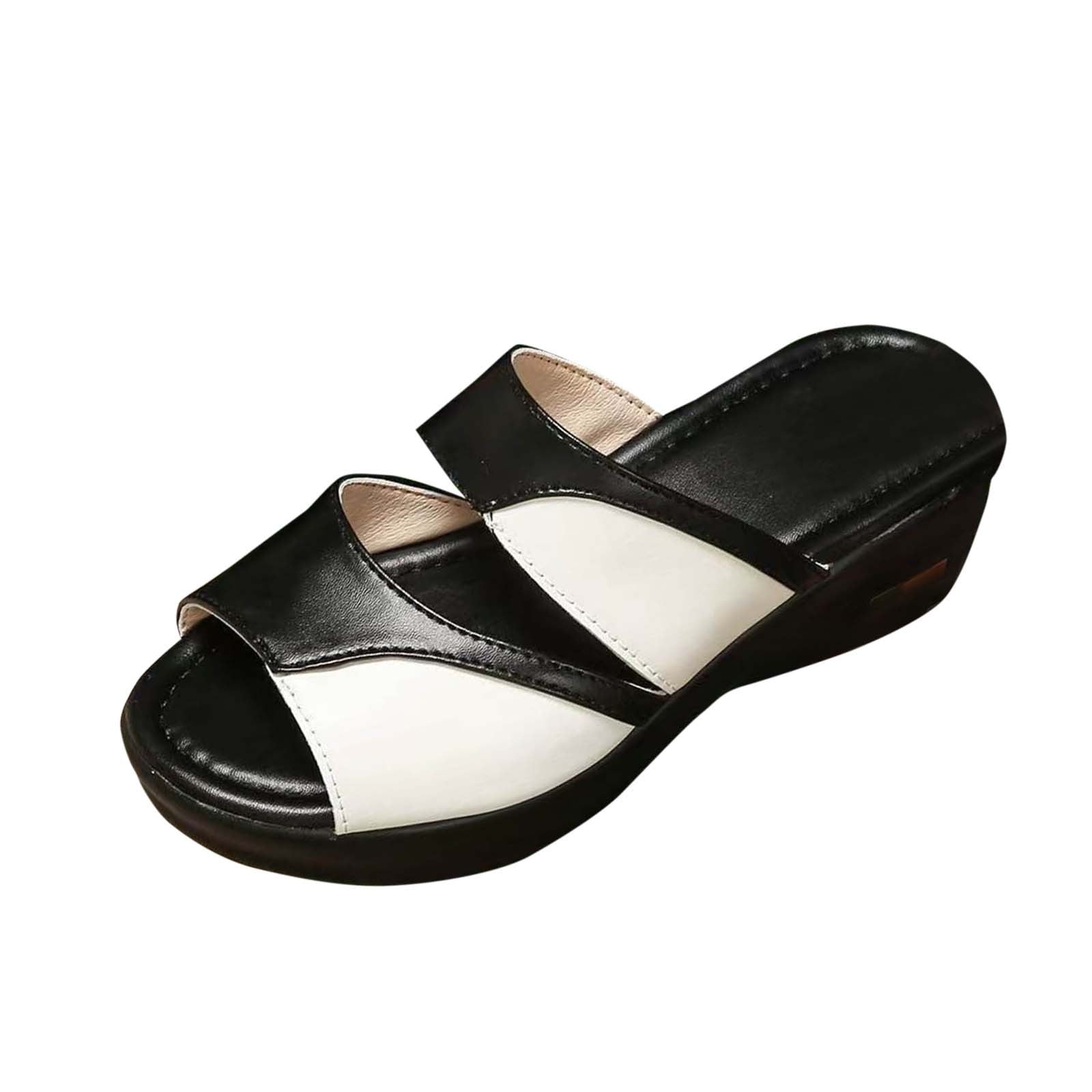 Levmjia Trendy Sandals For Women Slip Resistant Platform Wedge Casual ...