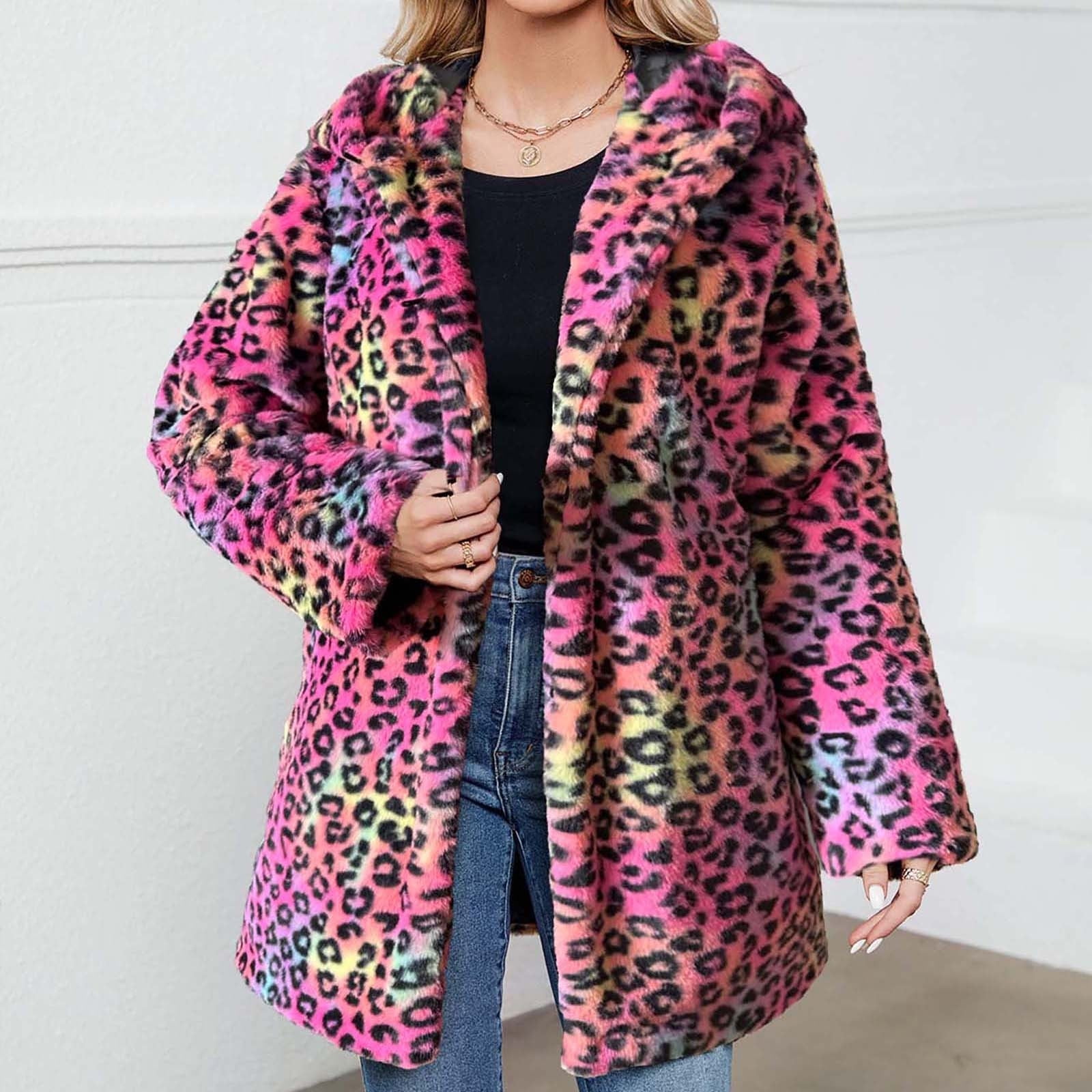 Levmjia Winter Coat for Women Plus Size Trendy Fleece Jacket Ladies ...