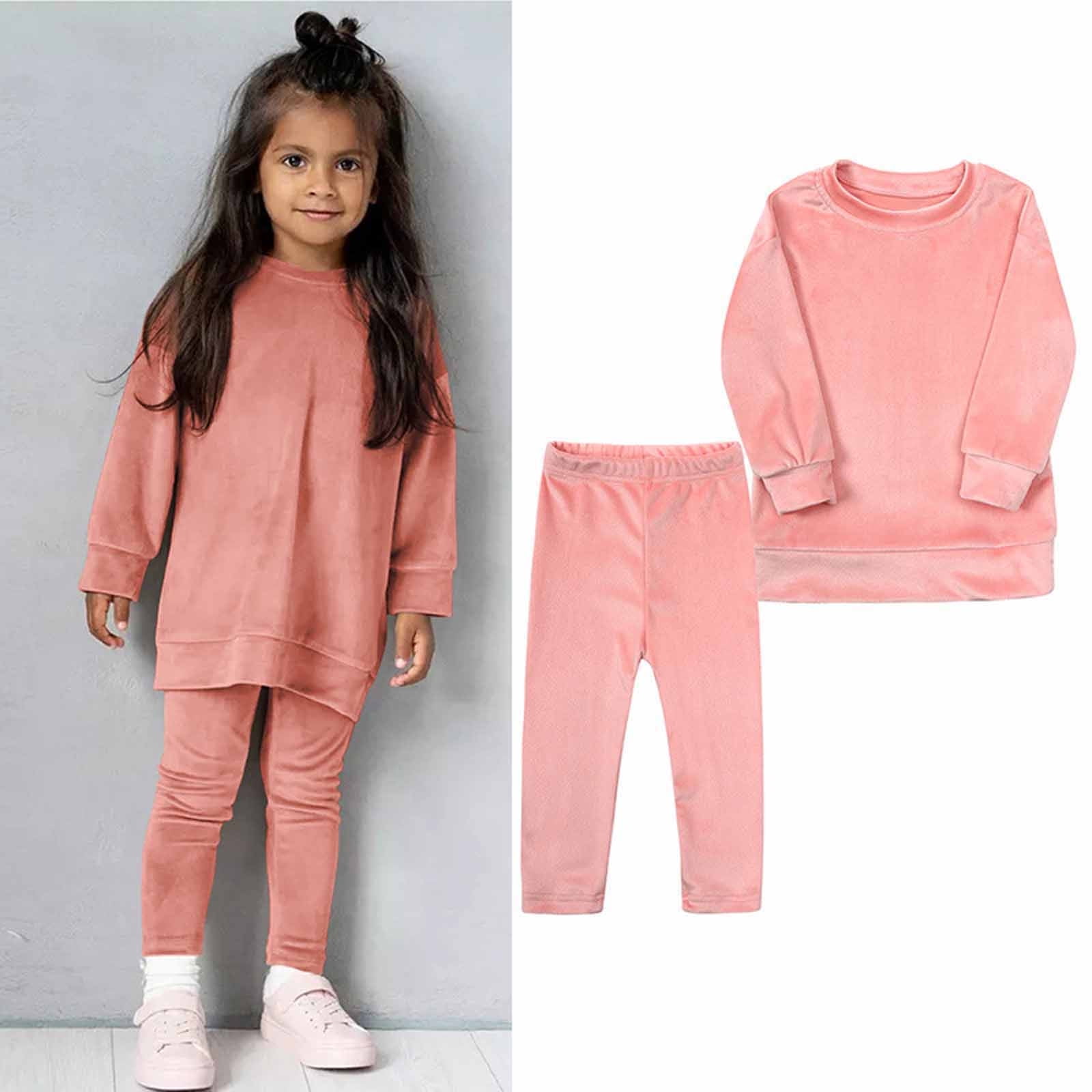 Levmjia Winter Kids Girls Clothes Clearance Girls' Crew Neck Long ...