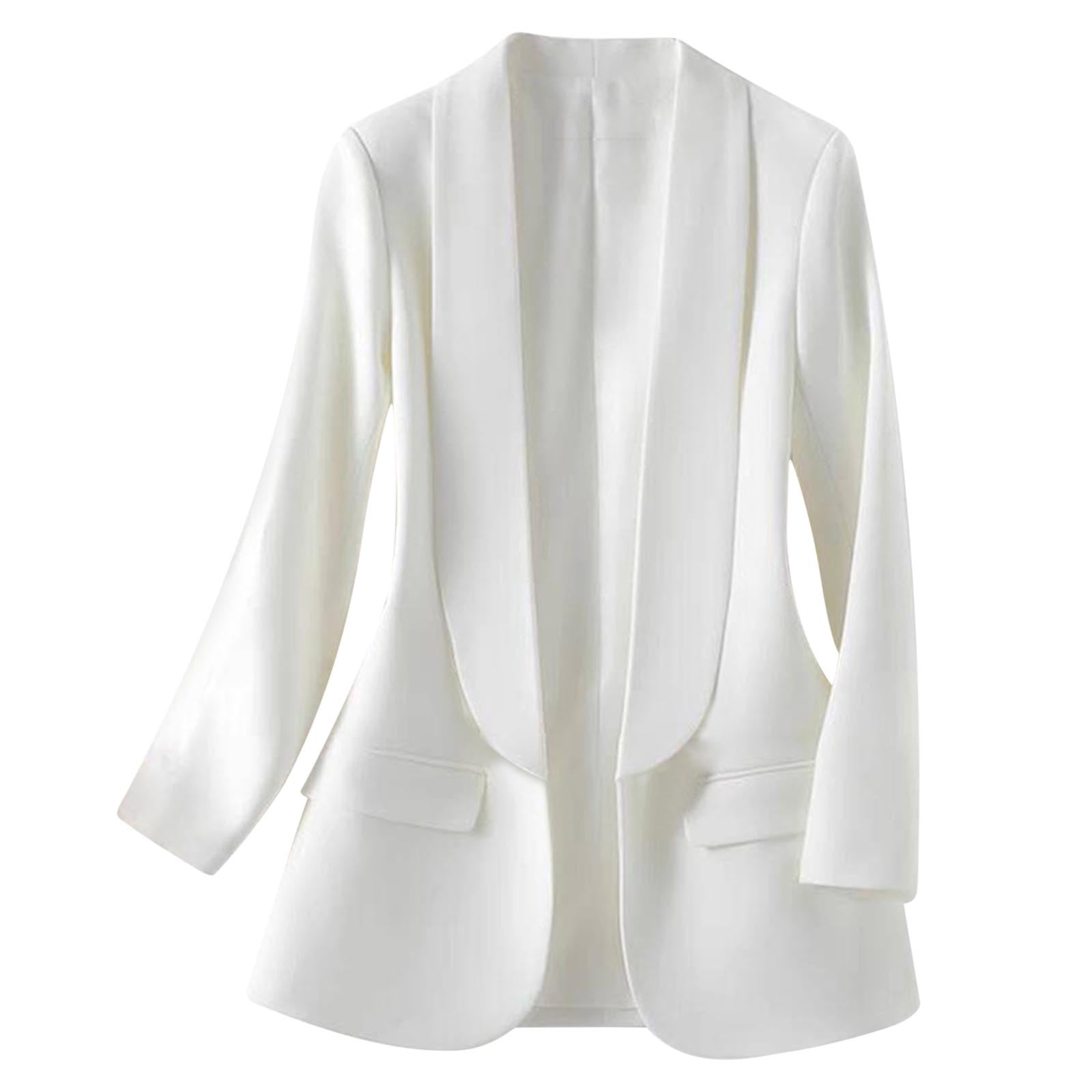 Levmjia Women Blazer Jacket Slim Fit Suit Jacket Stretch Polyester ...
