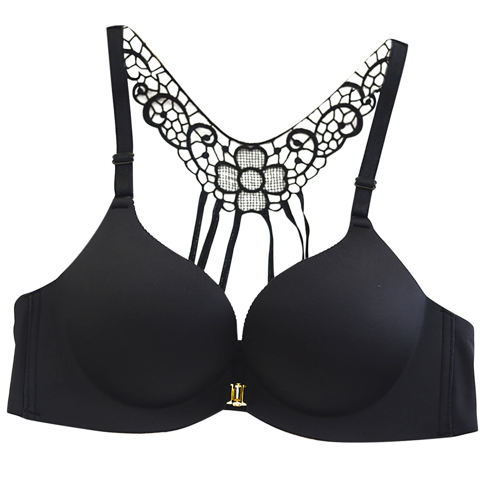Levmjia Women Bra Wireless Lace Non Padded Comfortable Push Up ...
