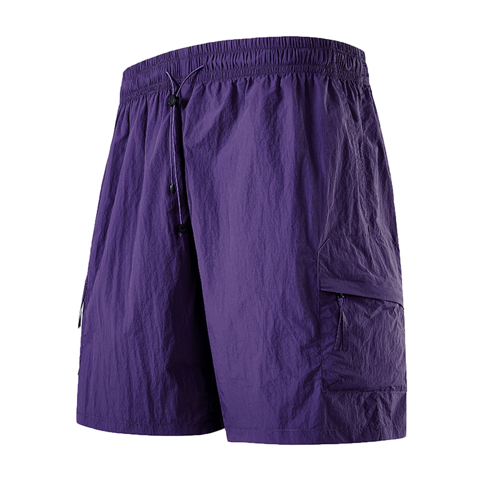 Levmjia Women Casual Shorts High Waist Elastic Waist Soft Polyester ...