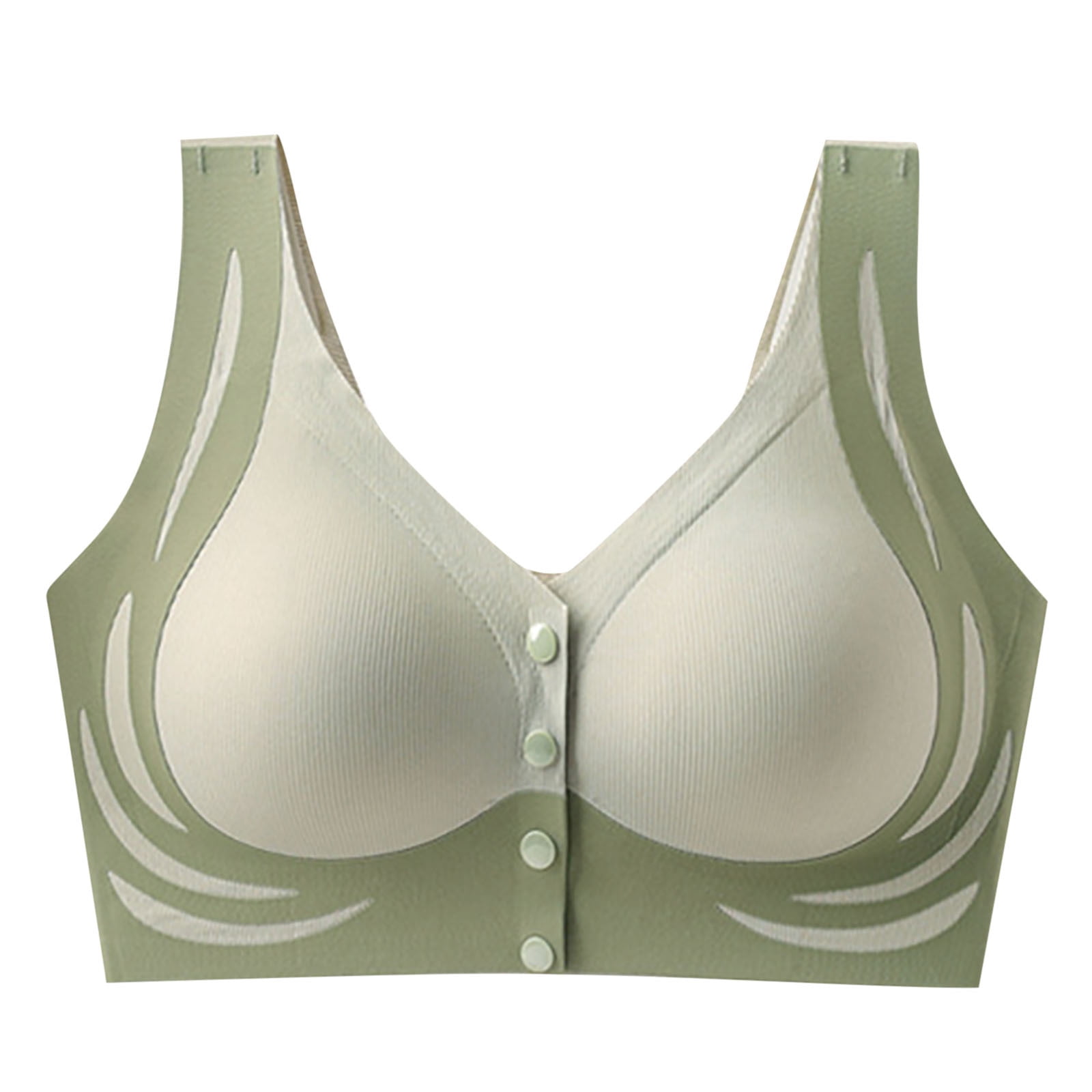 Levmjia Women Comfort Bras Front Closure Solid Color Wireless Lightly ...