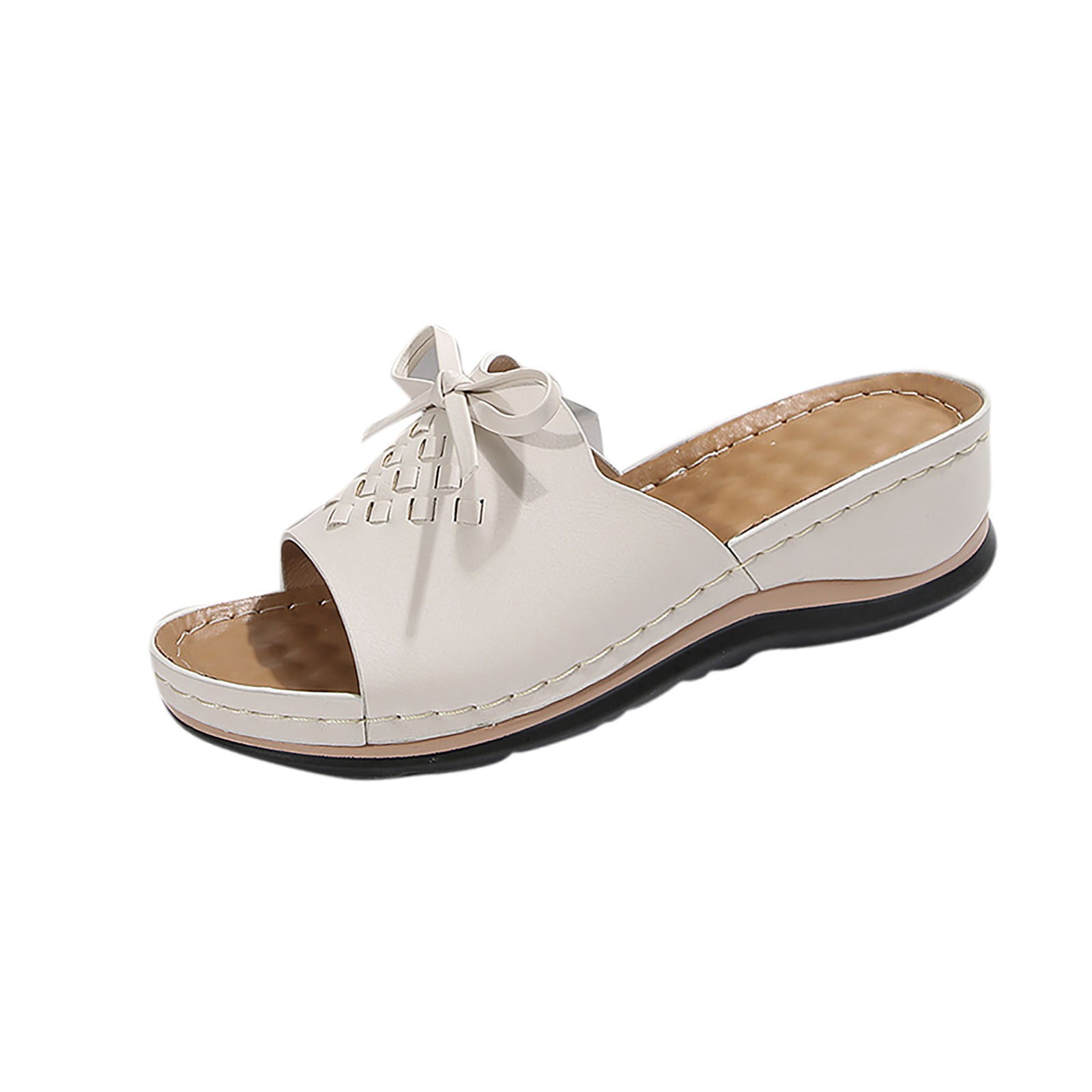 Levmjia Women Non-Slip Cushioned Beach Sandals Thick-Soled Hollow ...