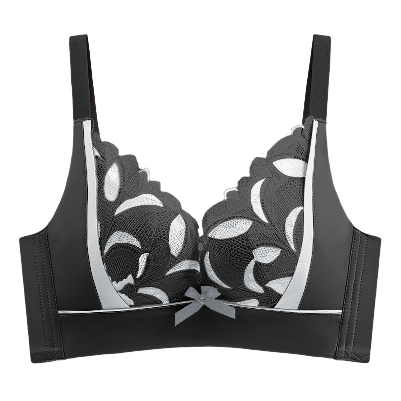 Levmjia Women Push Up Bra Wireless Lace No Underwire Seamless ...