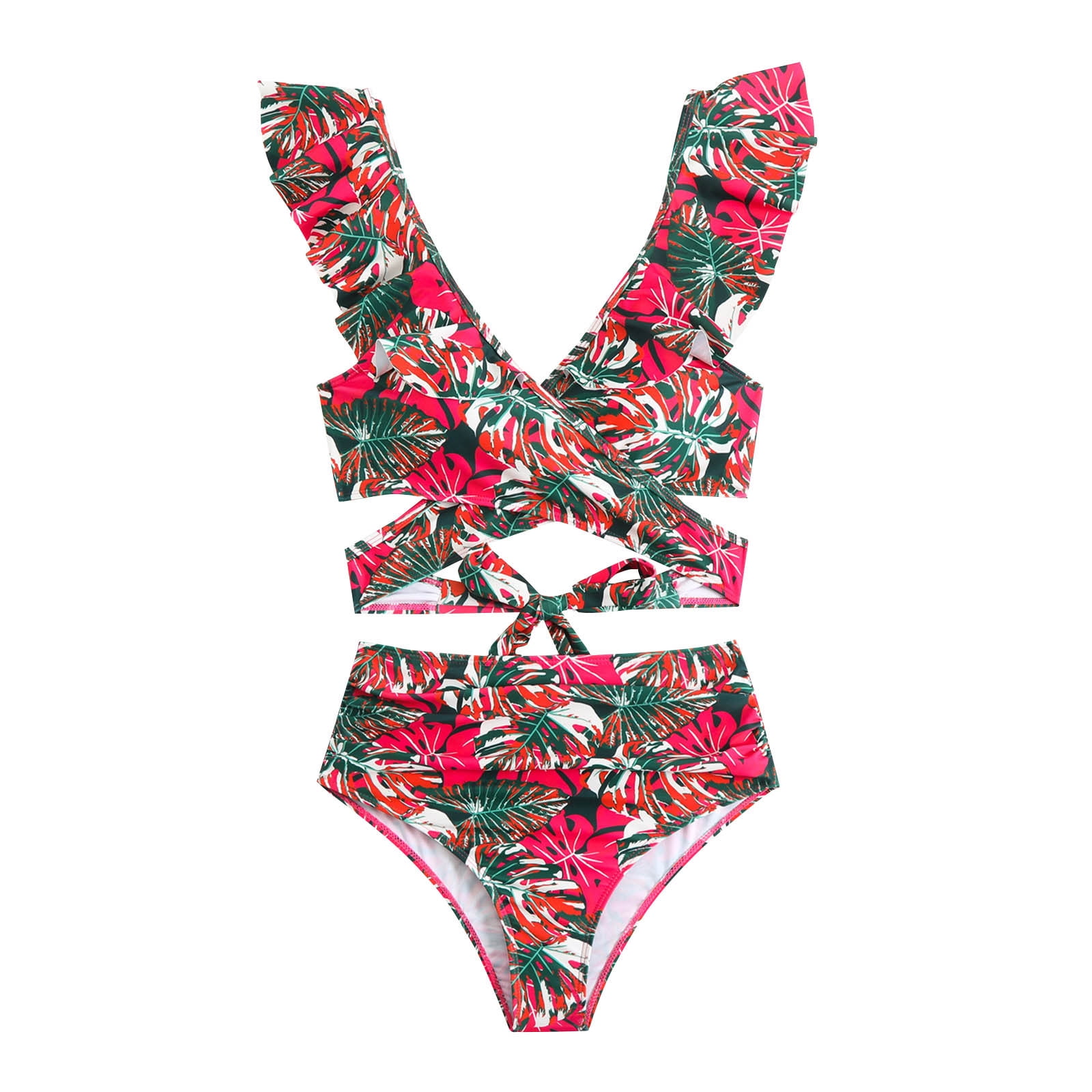 Levmjia Women Sexy Tankini Set High Waist Adjustable Backless Retro ...