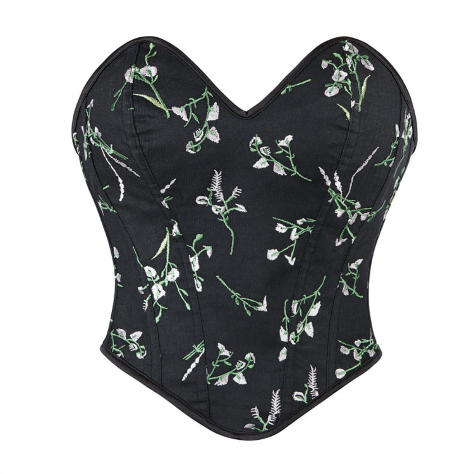 Levmjia Women Vintage Corset Bustier Lace Up Waist Trainer Shapewear ...