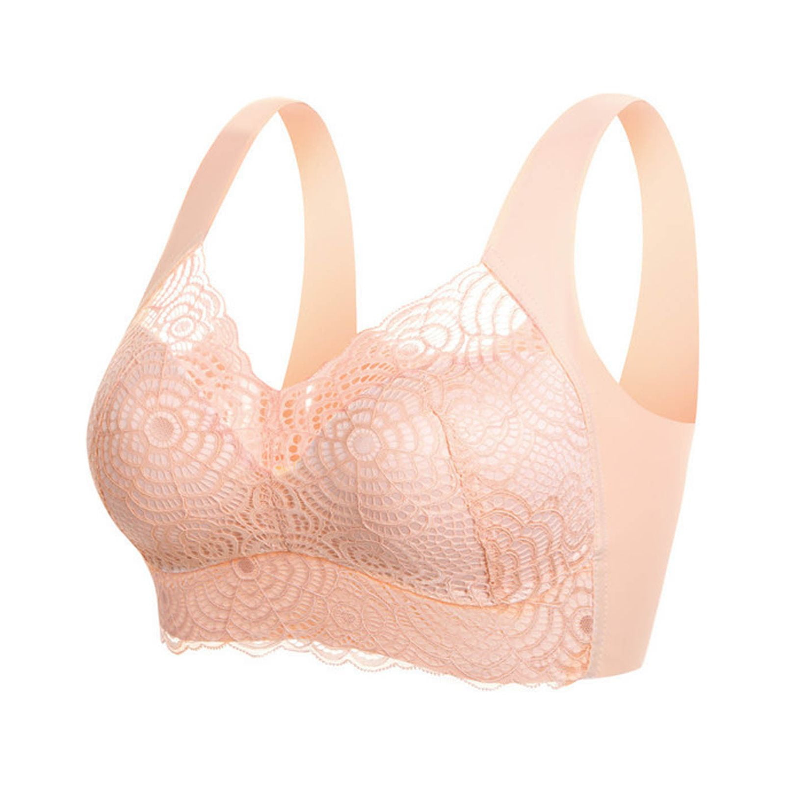 Levmjia Women Wireless Comfort Bra No Underwire Lace Breathable ...