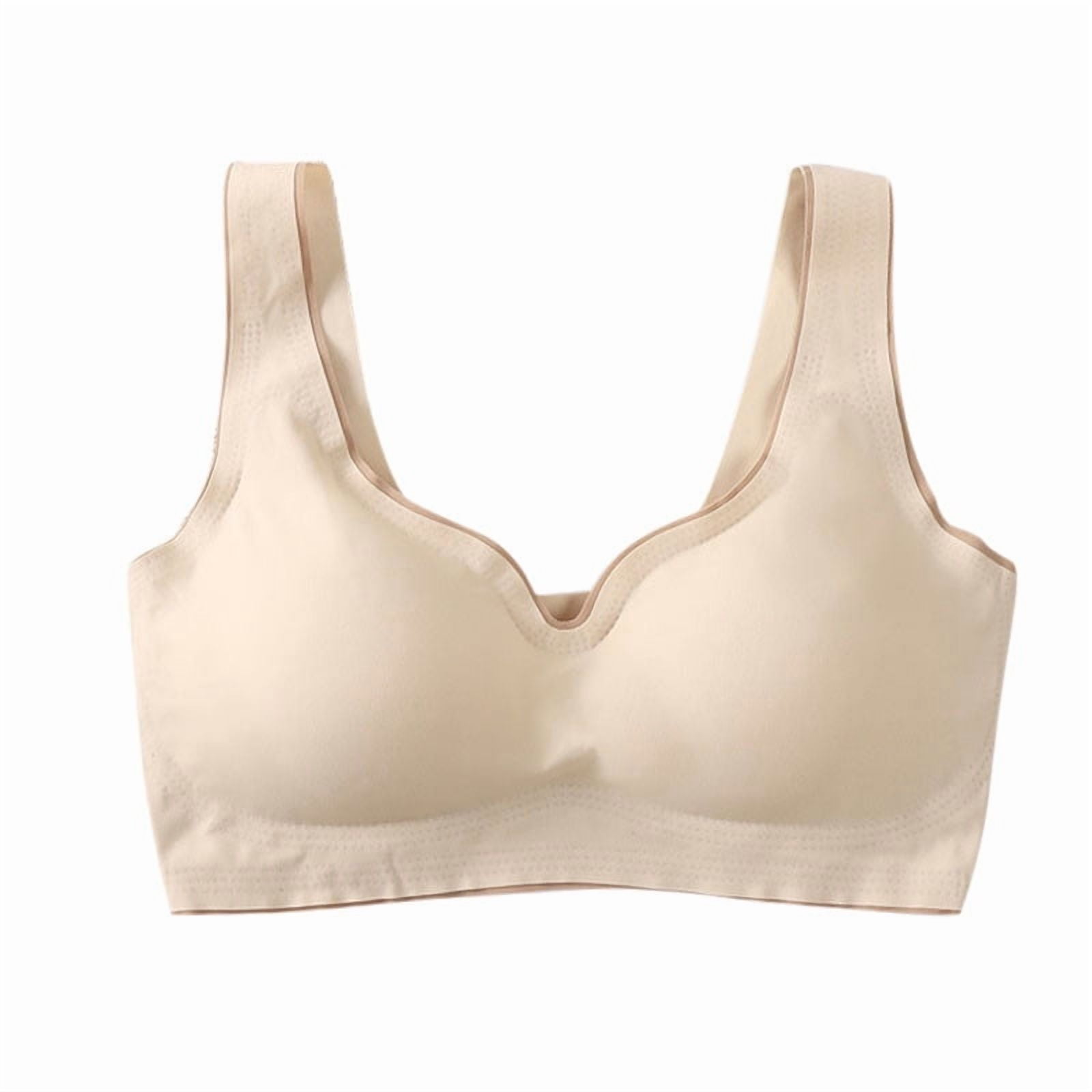 Levmjia Women's Seamless Wireless Comfort Bra Soft Nylon Lifting ...