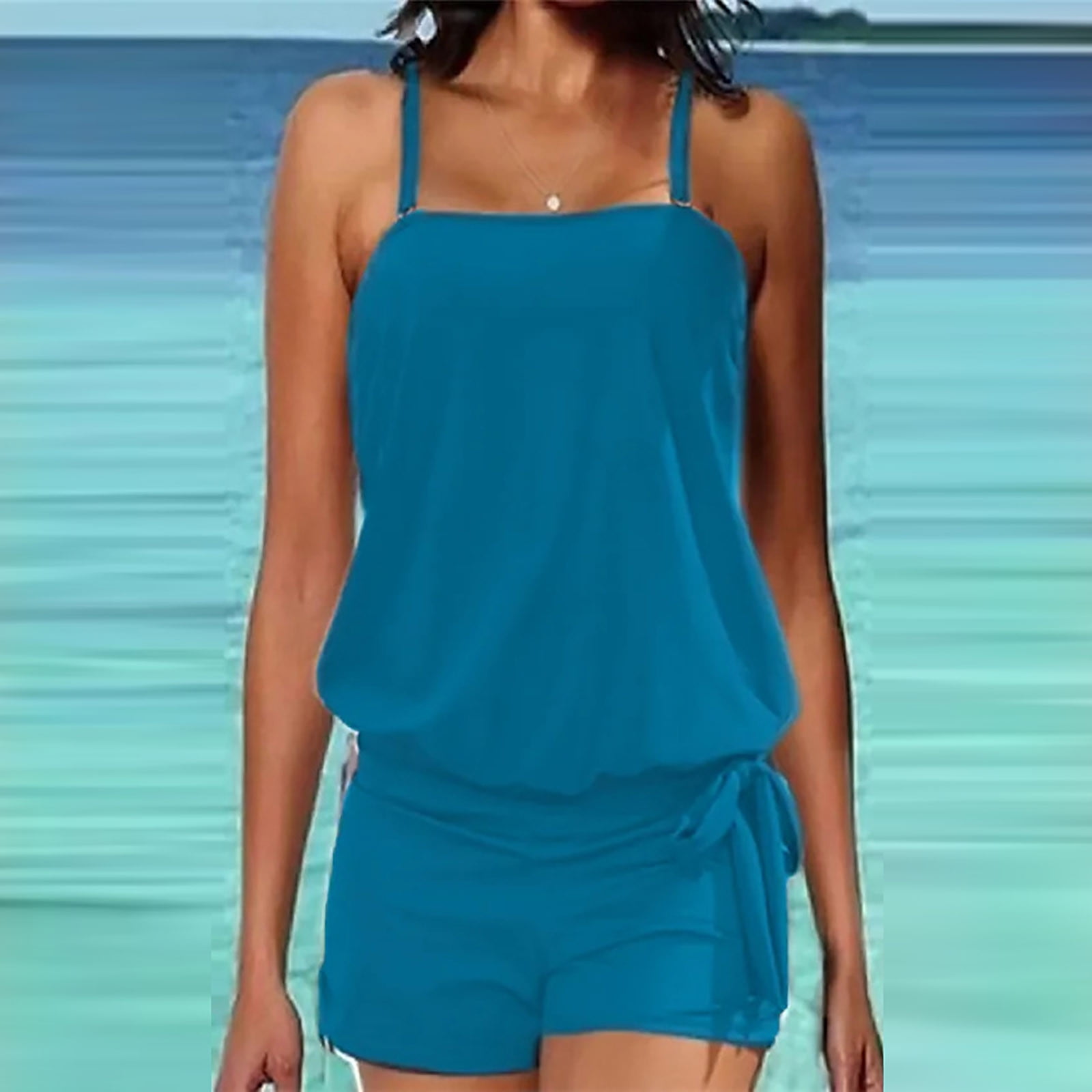 Levmjia Women's Tankini Top Tummy Control Bathing Suits Two Piece Set ...