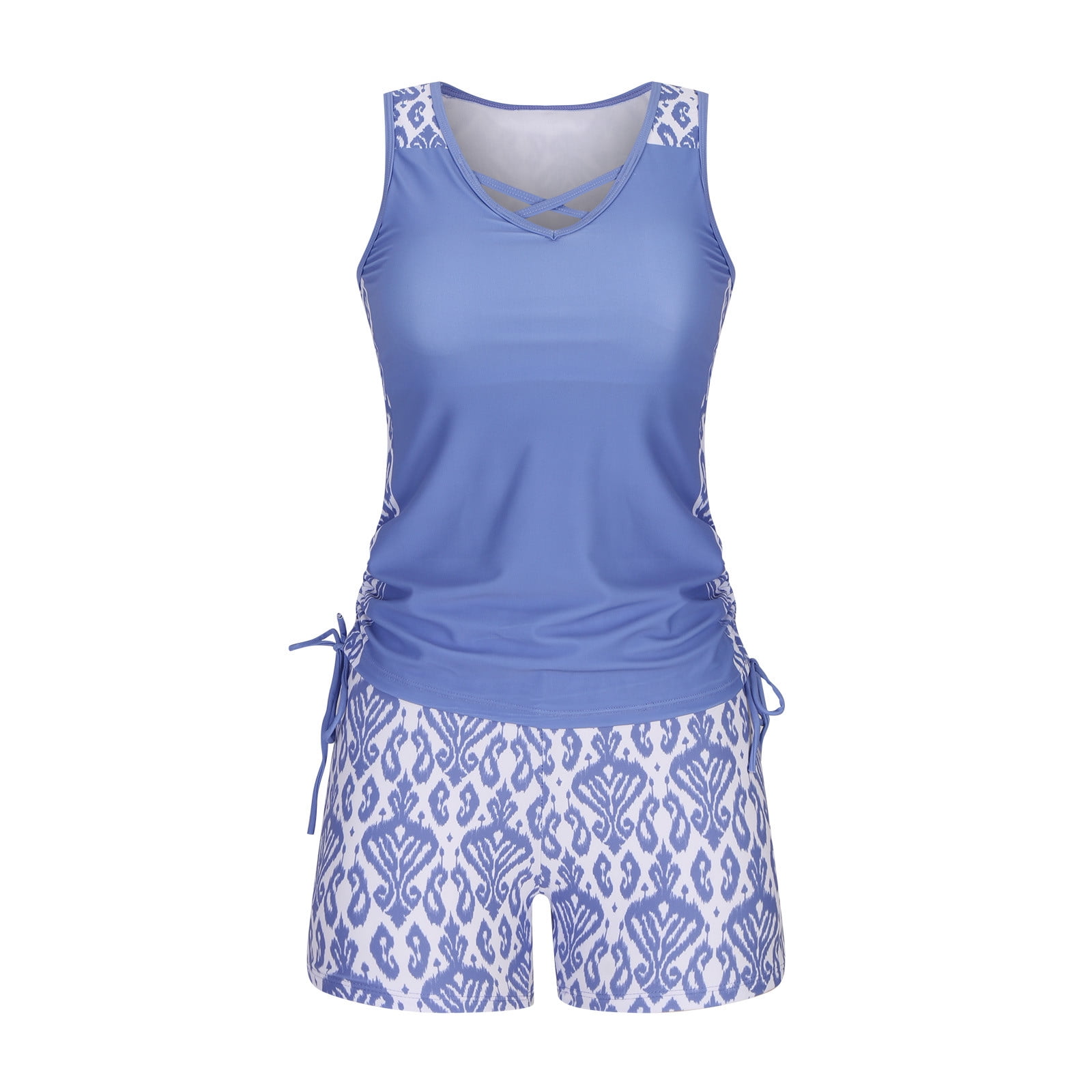 Levmjia Women's Two Piece Swimsuits Tankini Sets High-Waisted Tummy ...