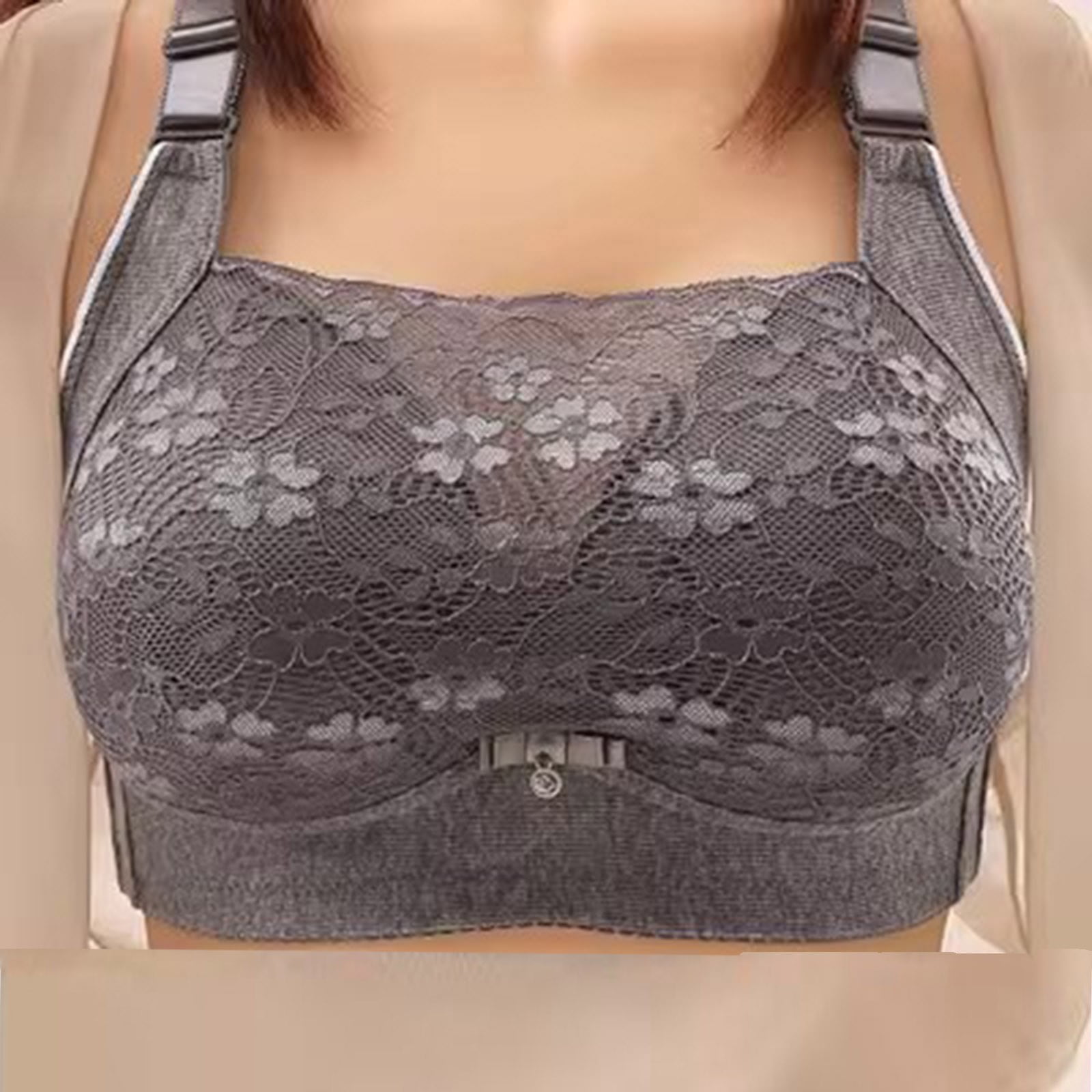 Levmjia Womens Bras Front Closure Without Underwire Comfortable Supportive Plus Size Wireless ...