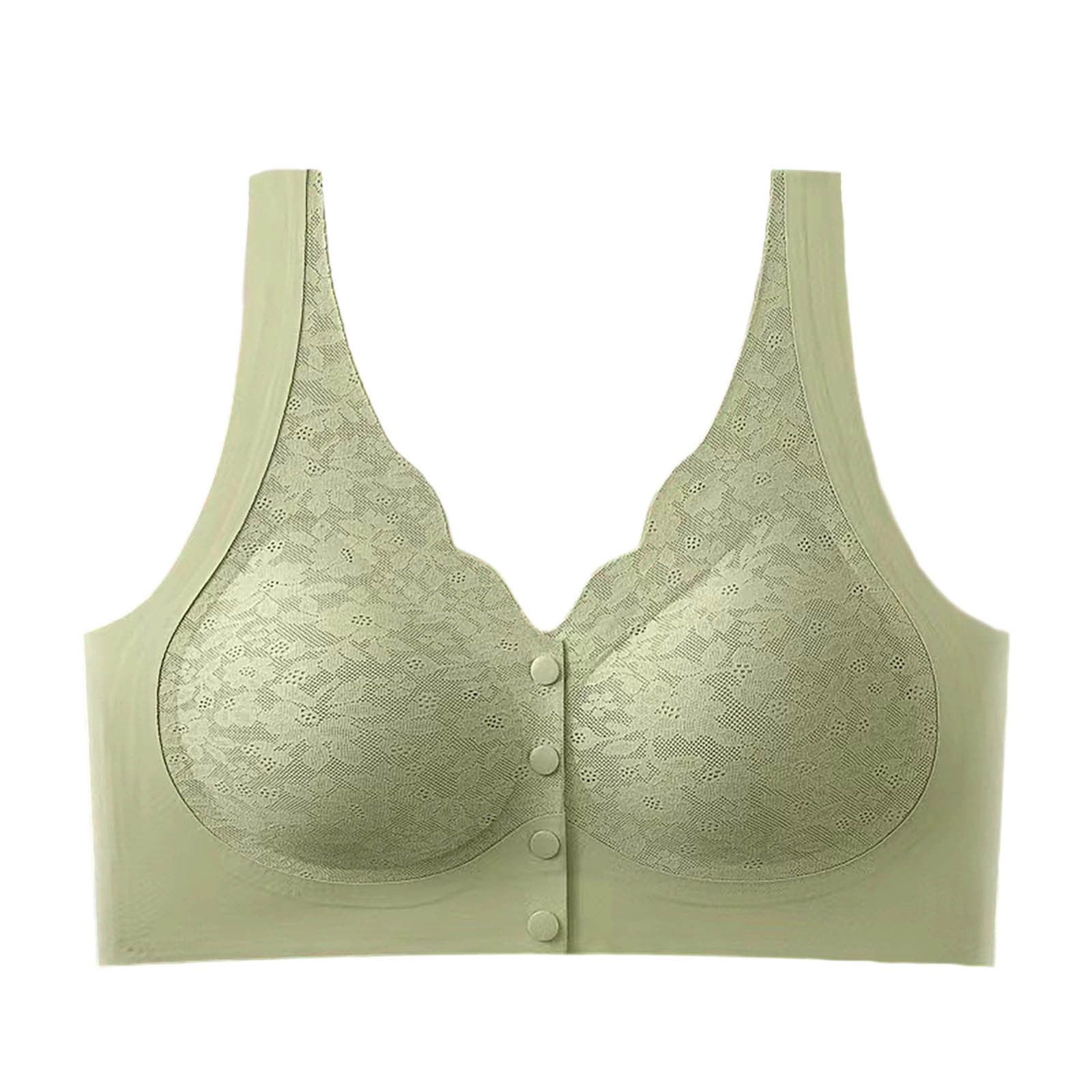 Levmjia Womens Bras Lace Front Closure No Wire Comfortable Wireless ...