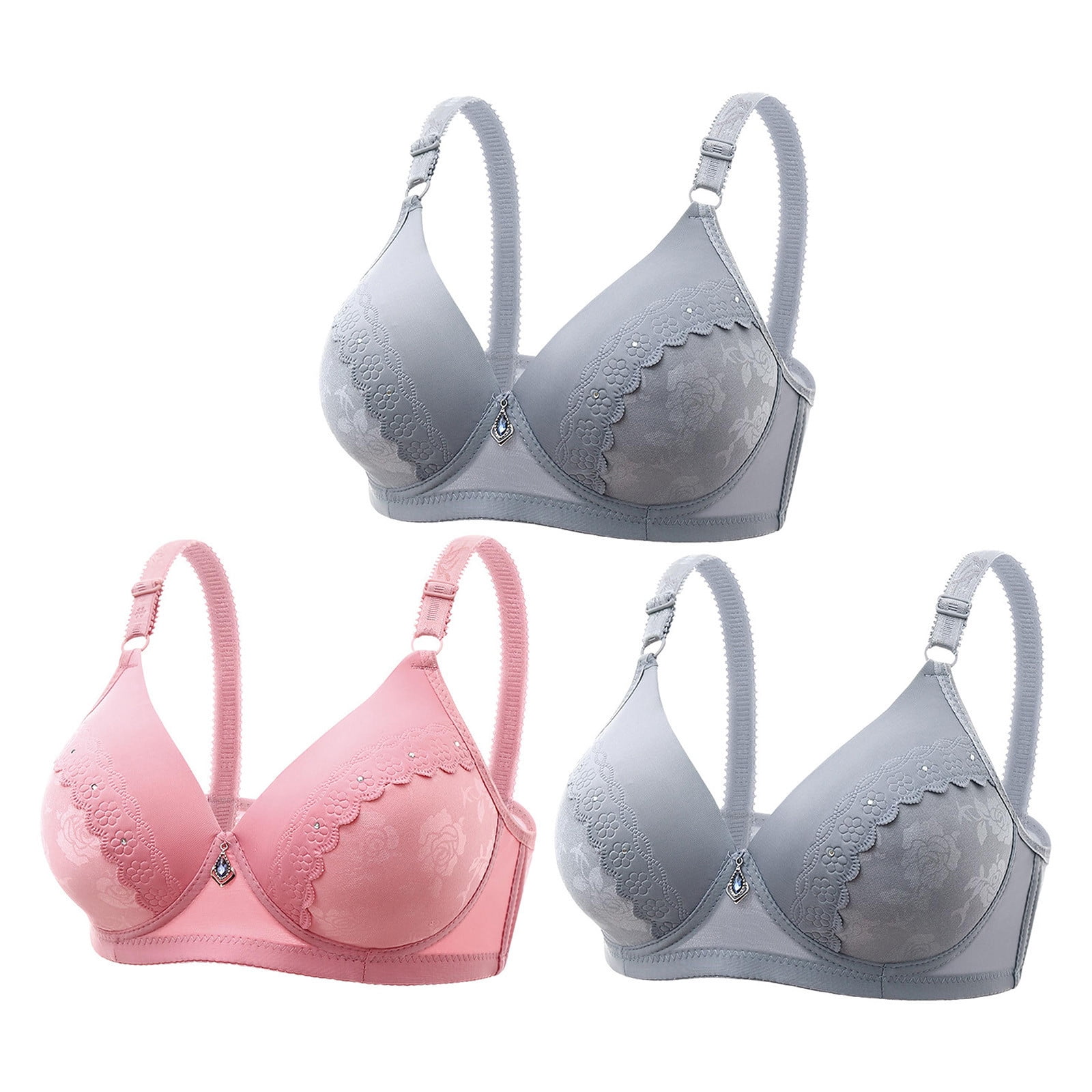 Levmjia Womens Bras Wireless Comfortable Breathable Cotton No Underwire Removable Padding ...