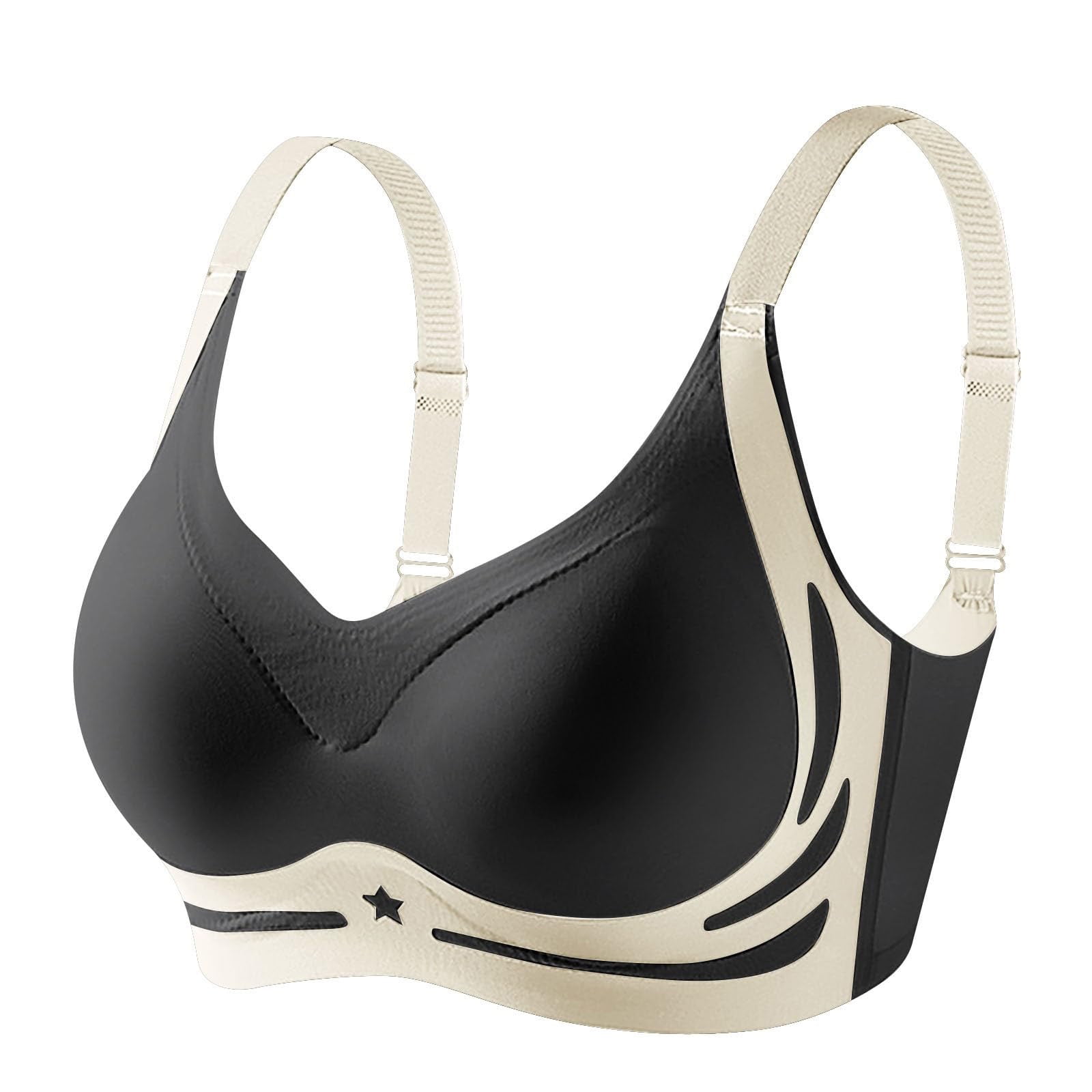 Levmjia Womens Sports Bra No Buckle Sexy Wireless Breathable Comfortable Adjustable Straps for ...