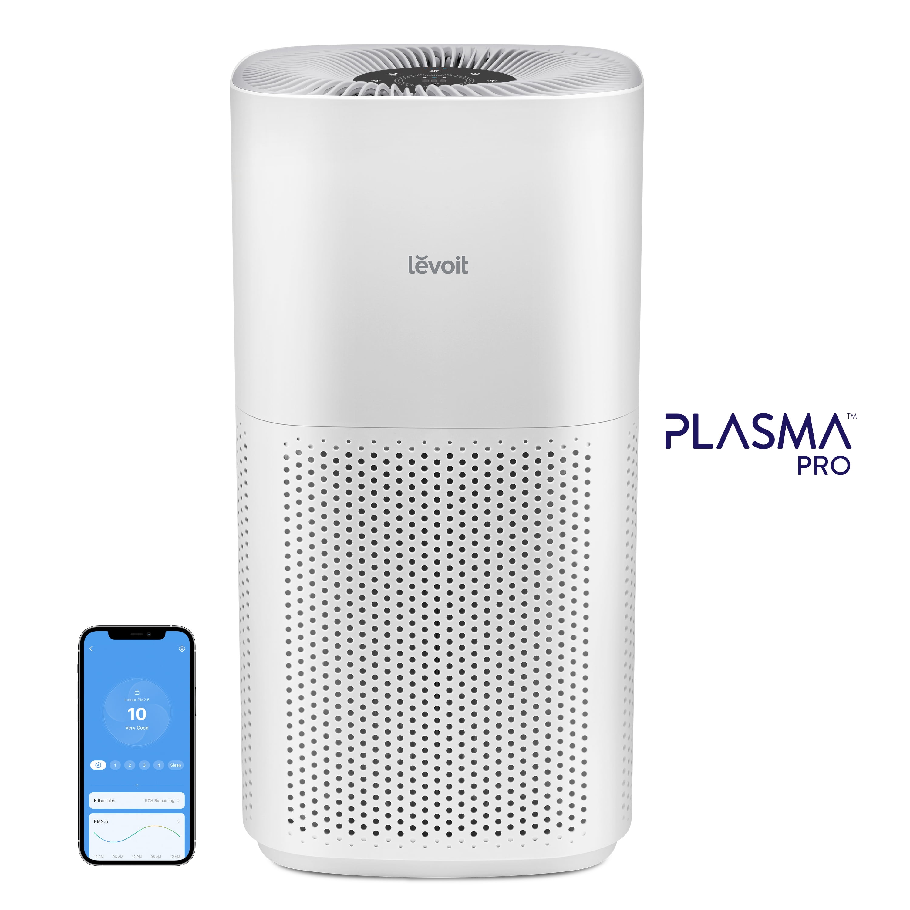 Levoit PlasmaPro 600S Smart 635 Sq. ft True HEPA Air Purifier White