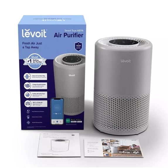 Levoit Core 200S Smart True HEPA Air Purifier for Medium Room, Home ...