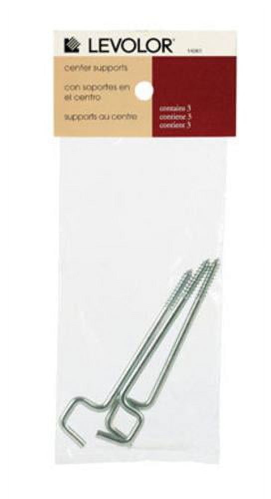 Levolor 14061 Curtain Rod Support Hook, 2-1/2" x 2", White - Walmart.com