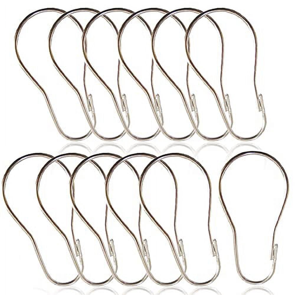 Levolor Kirsch Shower Curtain Rings Hooks 12 pk Metal Shower Ring ...