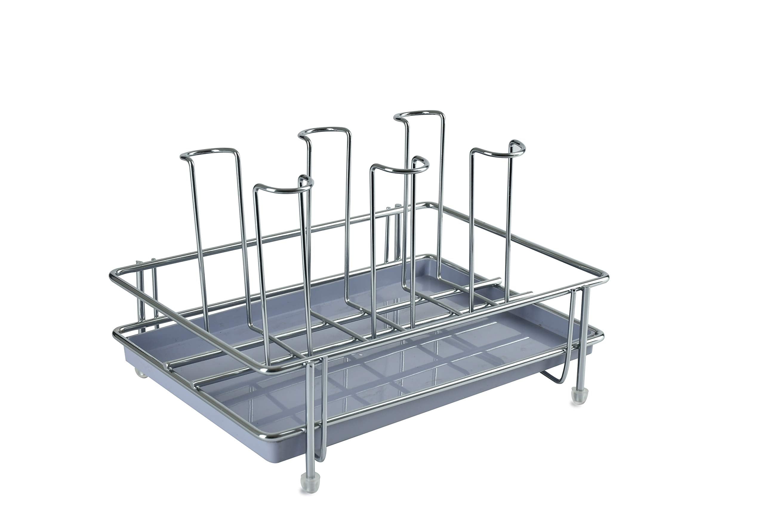 Levon Stainless Steel Glass Stand For 6 And 9 Glass/Glass Holder For ...