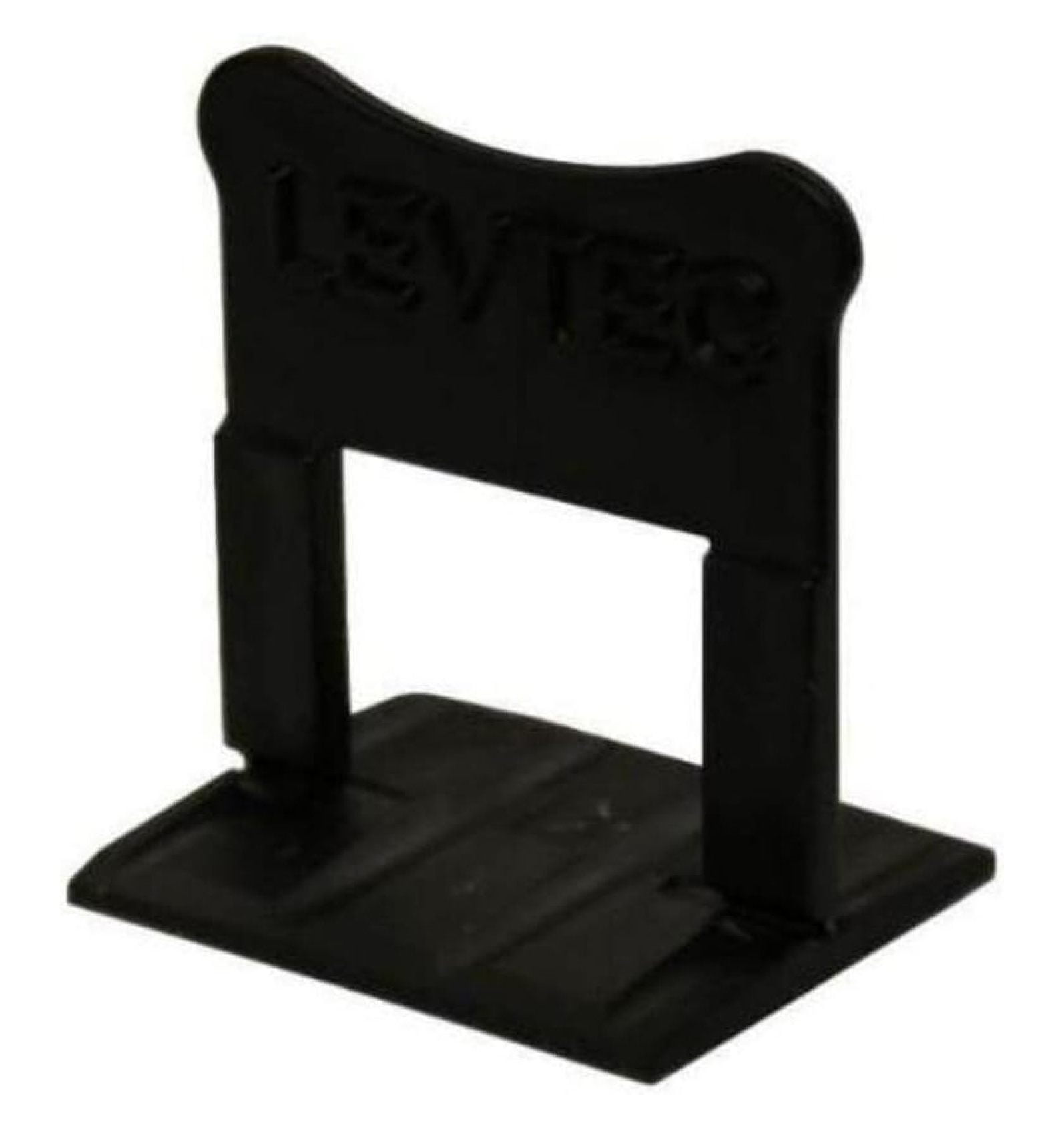 Levtec 1/8" Tile Leveling Clips 250pc - Black Plastic Interlocking Glue ...